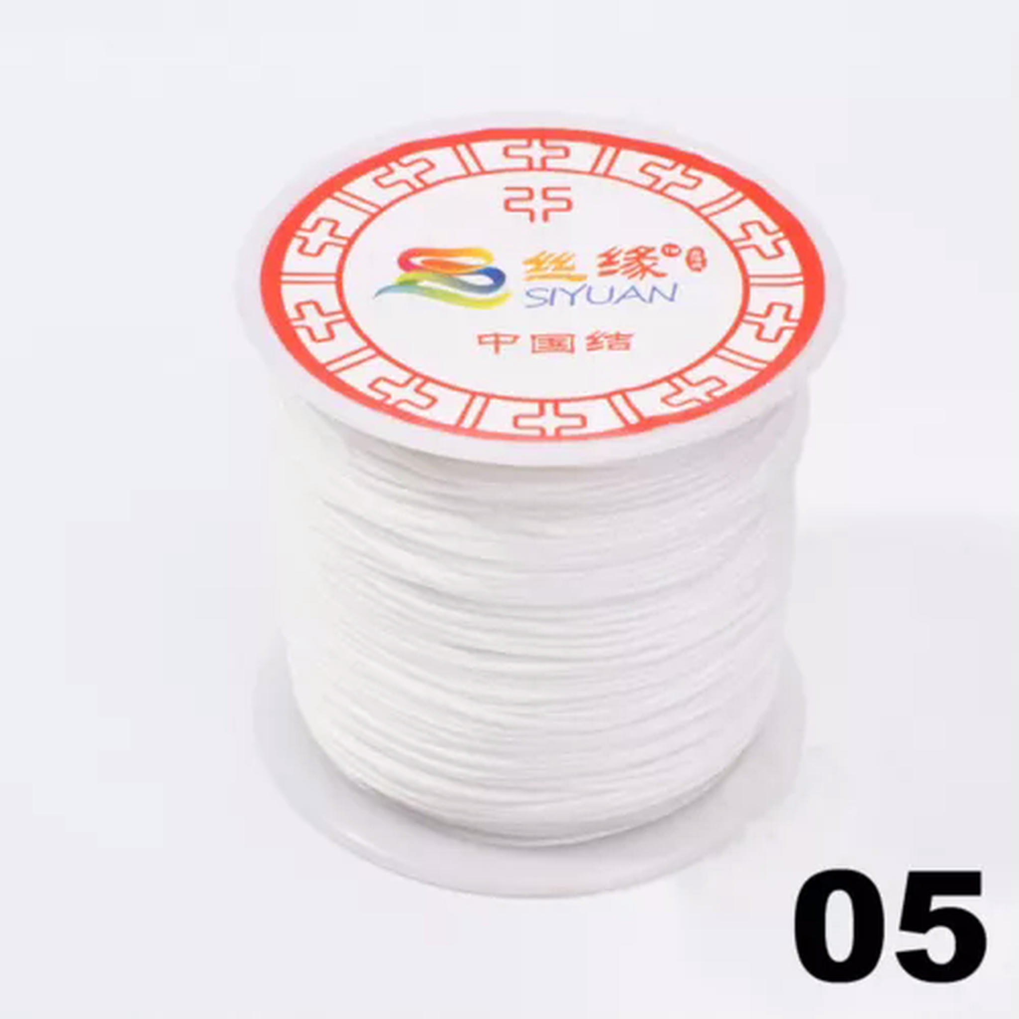 U8MO 50 Meters Nylon String Chinese Knotting Thread 0.8mm Braid Rattail ...