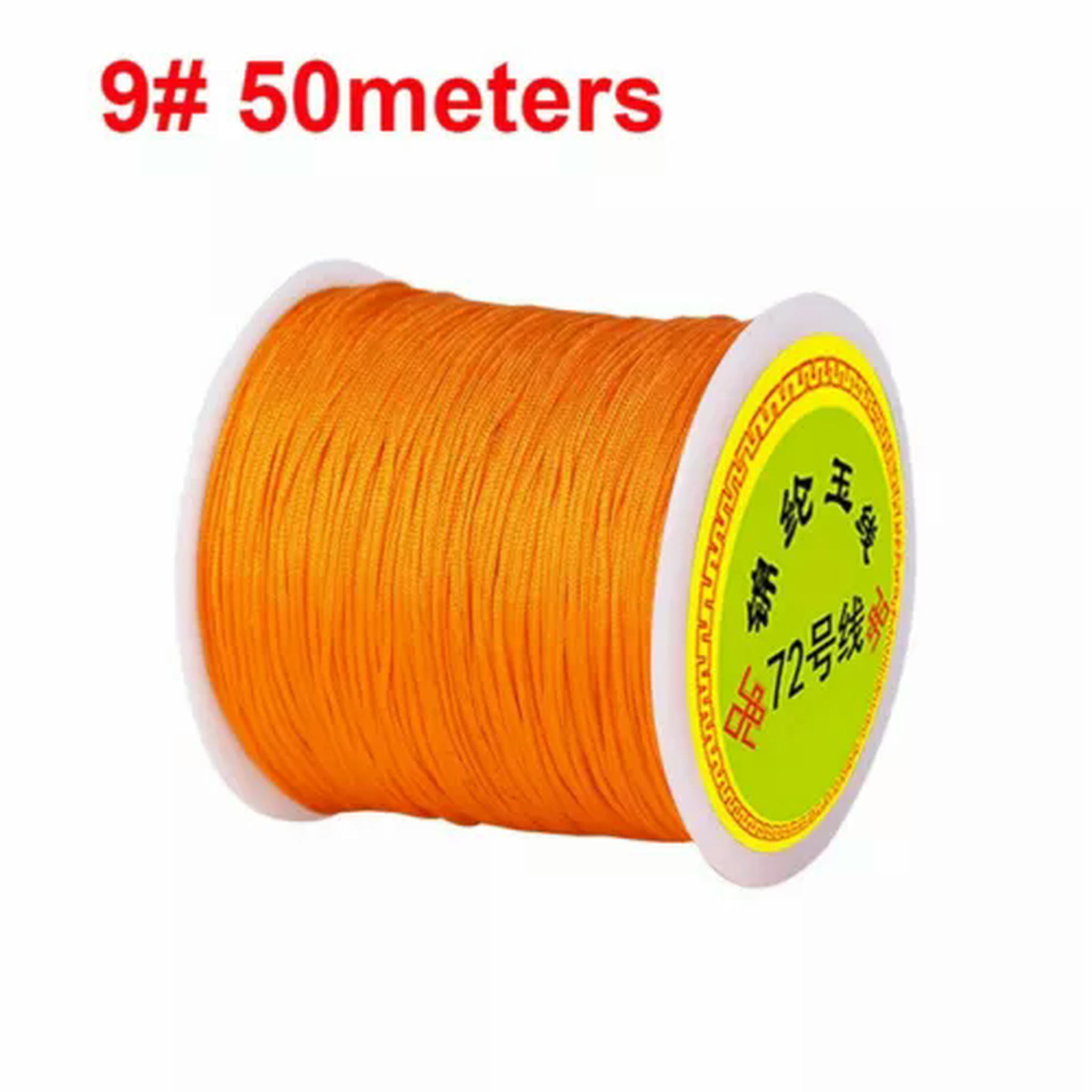 U8MO 50 Meters Nylon String Chinese Knotting Thread 0.8mm Braid Rattail ...
