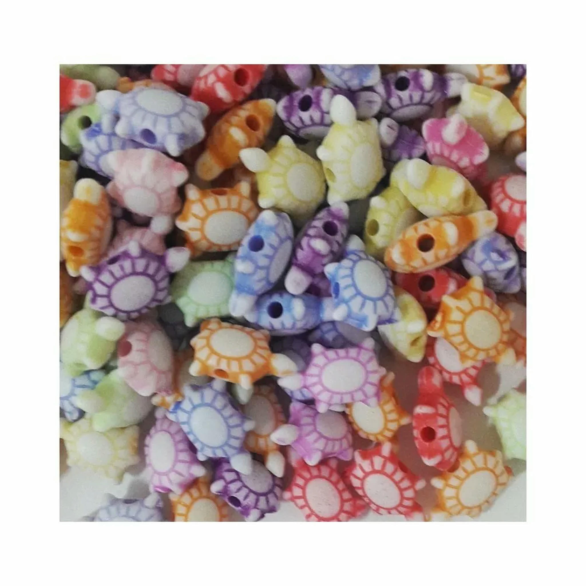 U8MO 50 Sea Turtle Beads 12mm Large Spacers Ocean Nautical Jewelry ...