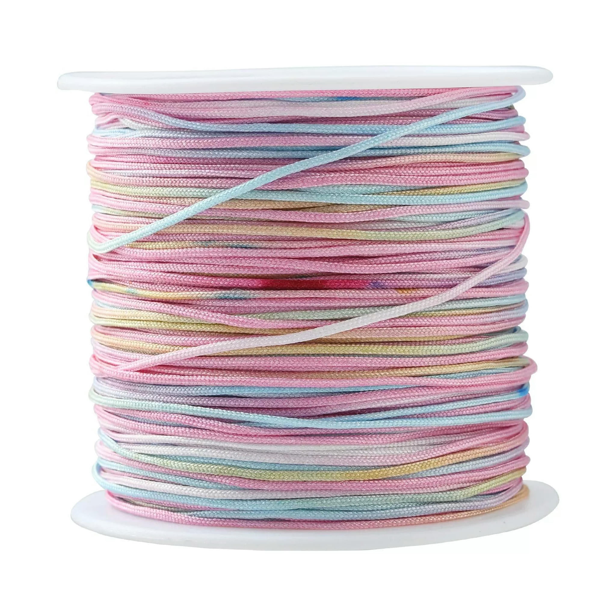 U8MO 50 Yards Pink Dyed Thread Knotting Cord for Braiding Bracelets ...