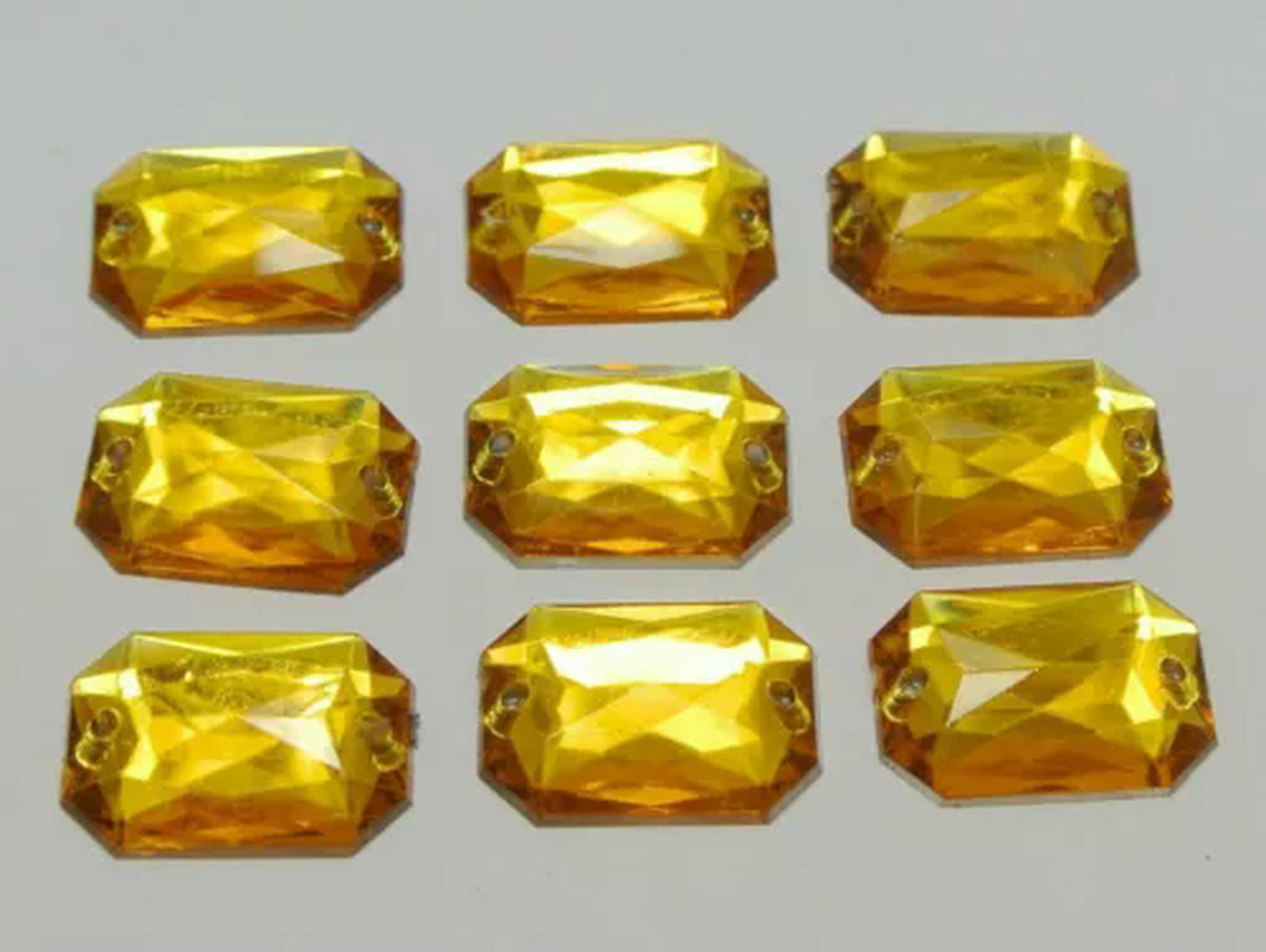U8MO 500 Flatback Acrylic Rectangle Sewing Rhinestone Gems 13X18mm Sew ...