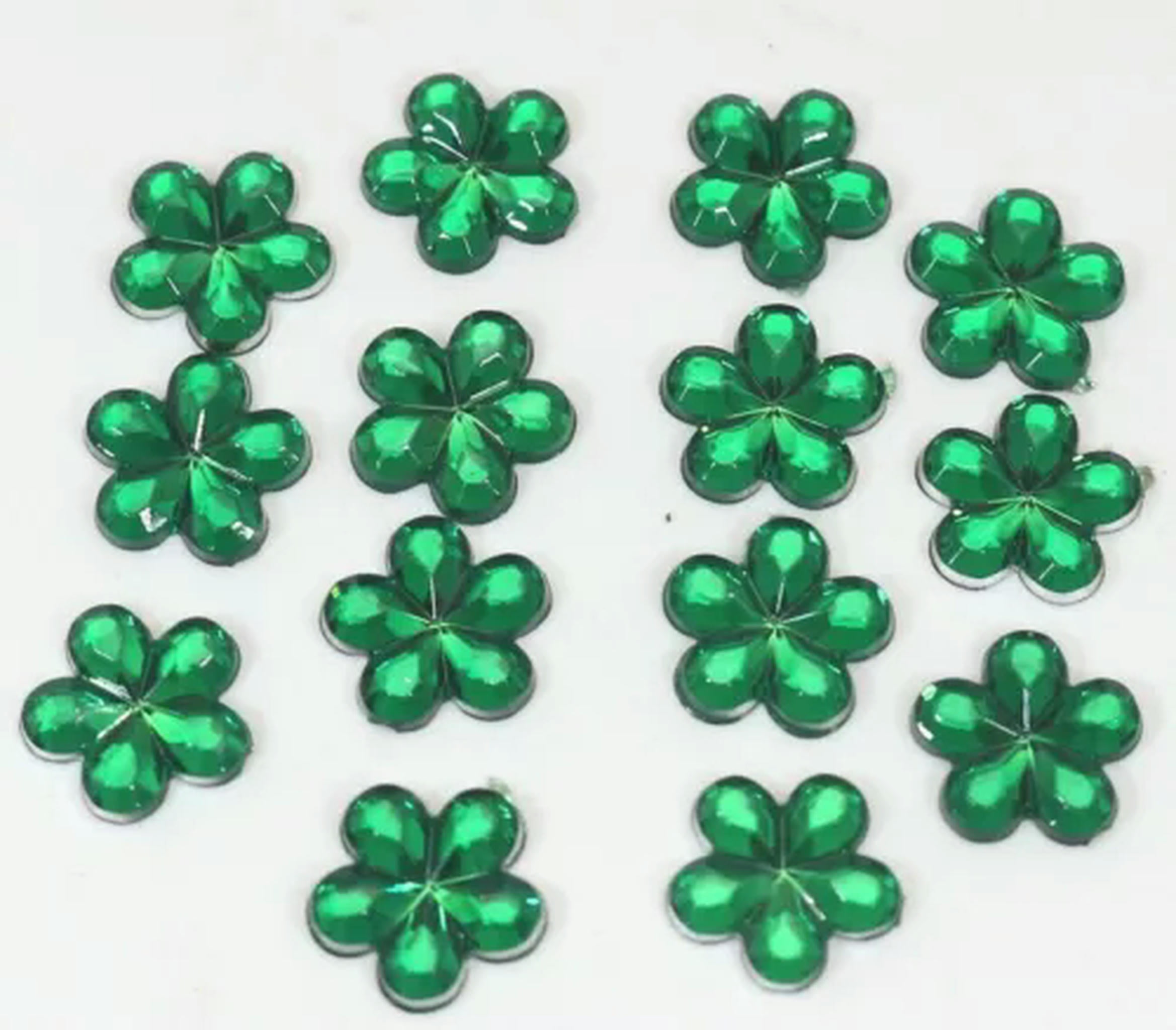 U8MO 500 Flatback Flower Rhinestone Gems 10mm Cabachons Embellishments ...