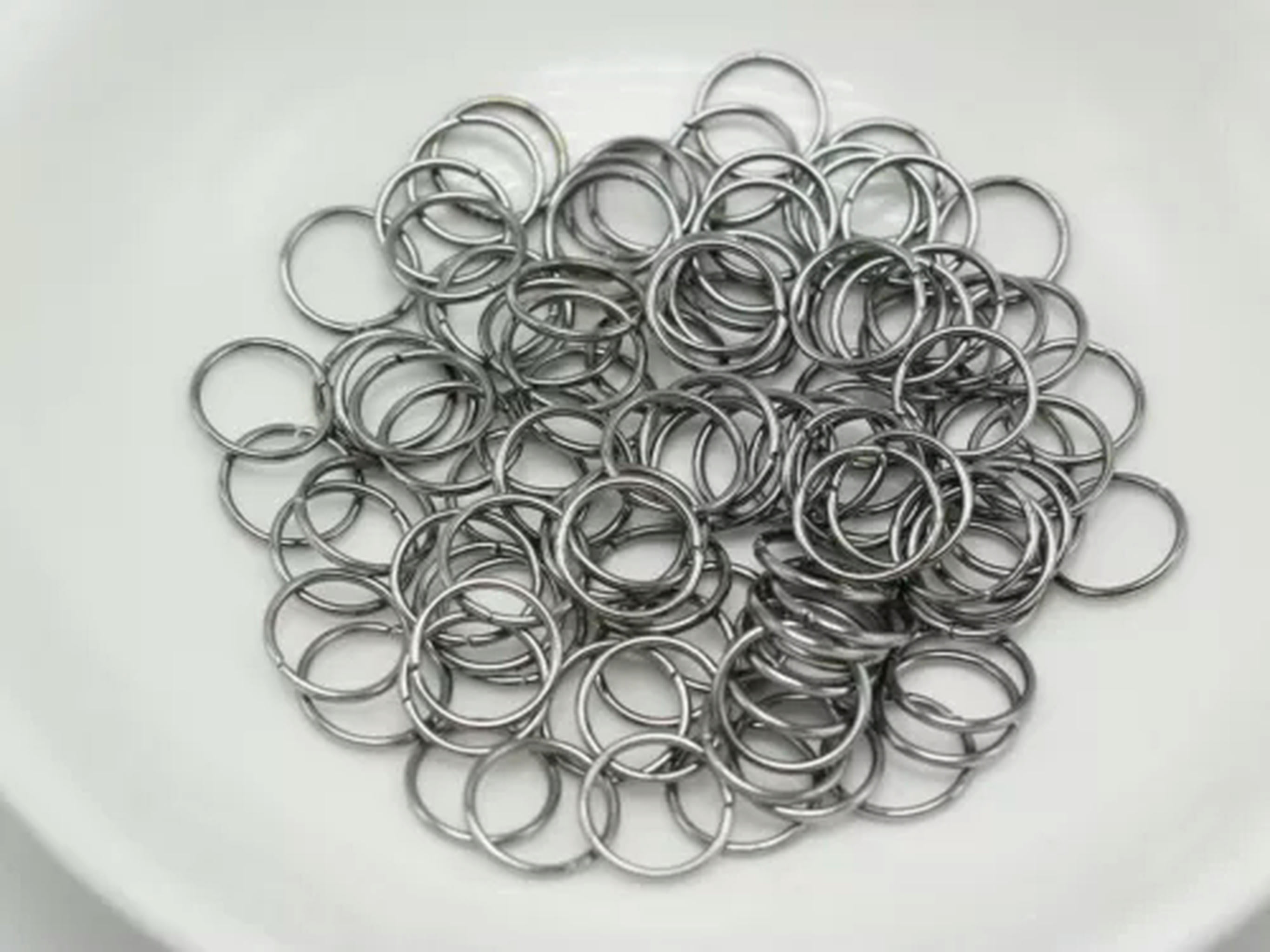 U8MO 500 Metal Open Jump Ring 10X1mm Round Loop O-Ring Link Connector ...