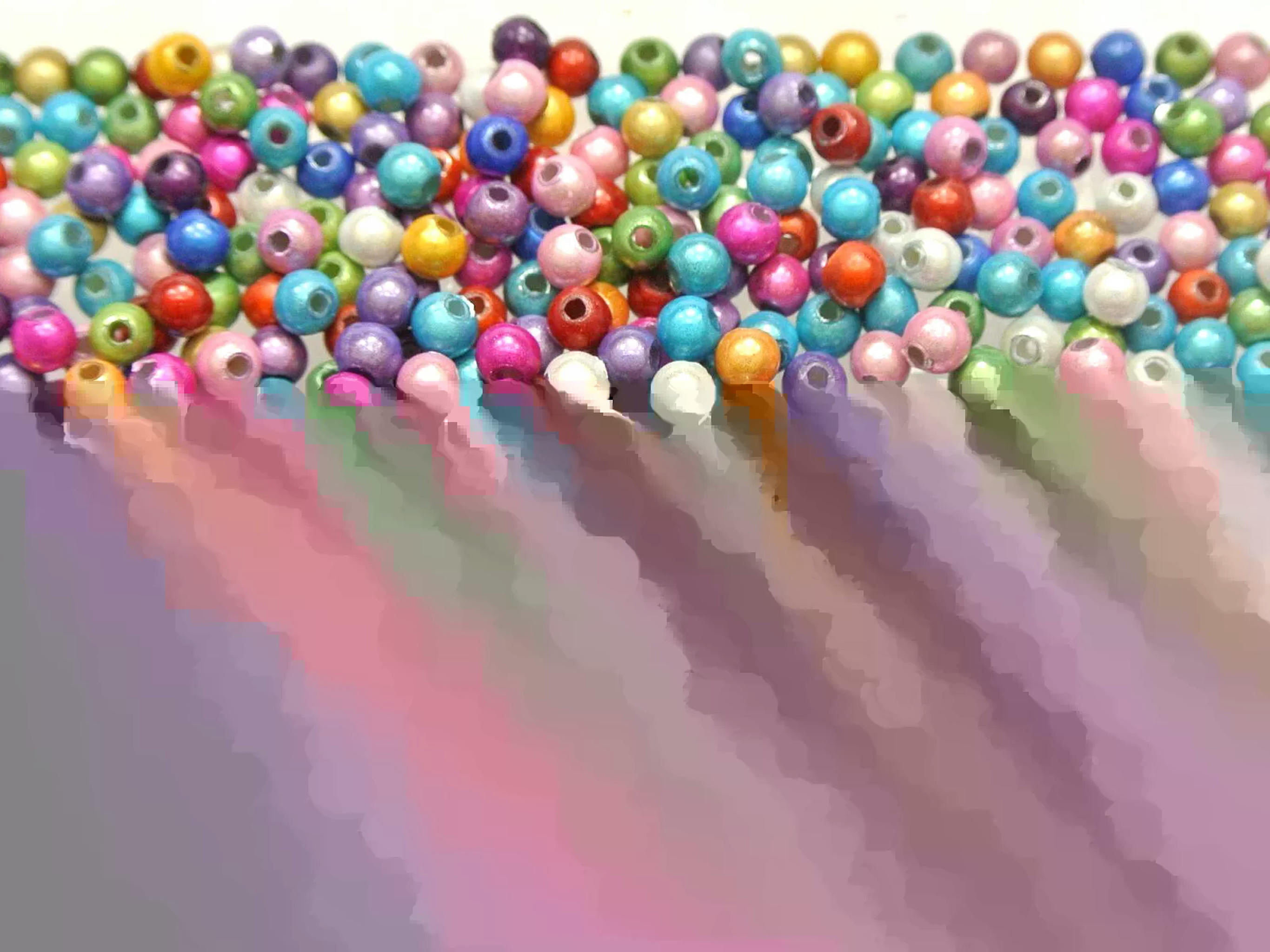 U8MO 500 Mixed Color 3D Illusion Acrylic Miracle Round beads 4mm Spacer ...