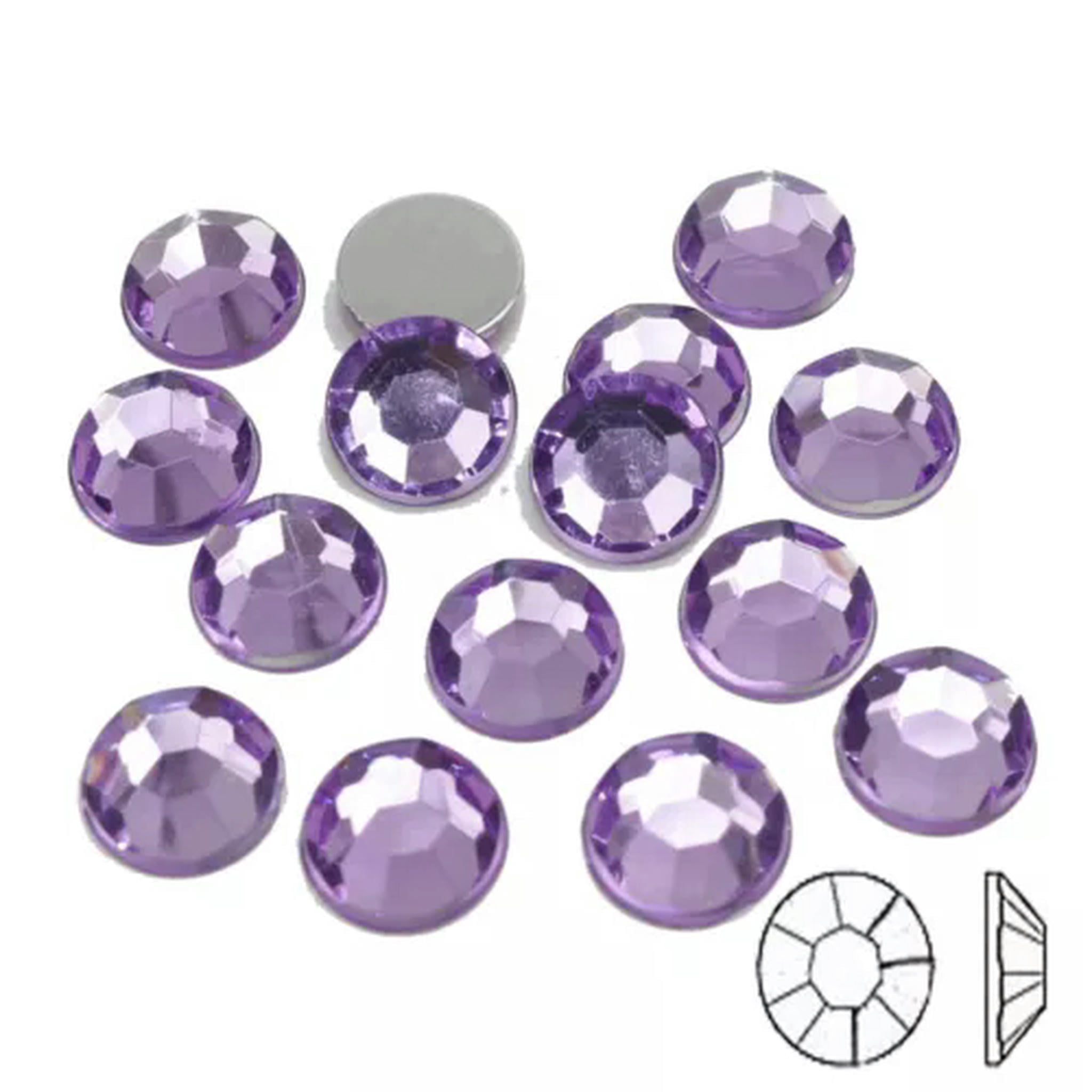 U8MO 5000 Flatback Acrylic Round Rhinestone Gems 6mm(1/4") NO Hole ...