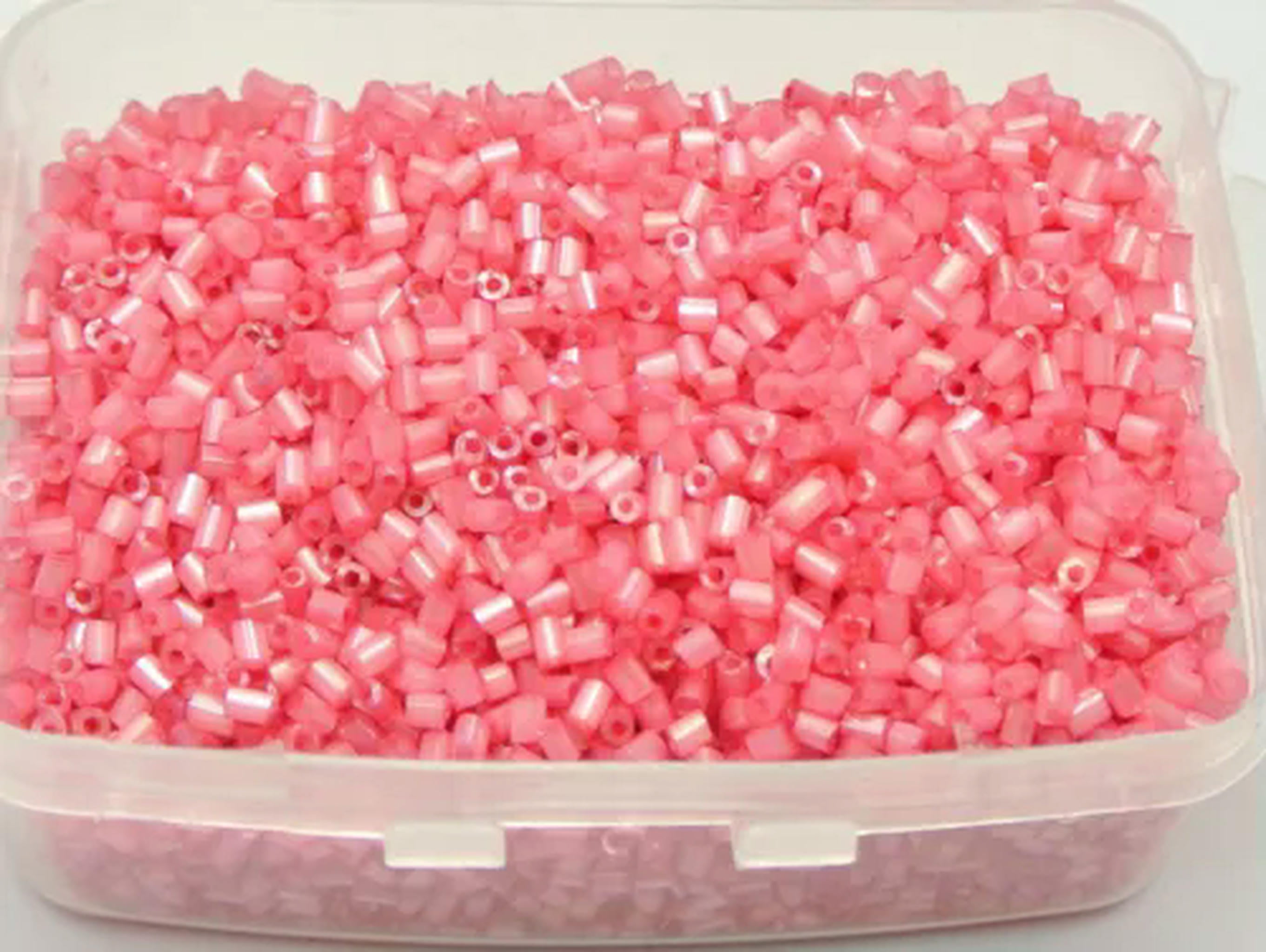 U8MO 5000 Glass Tube Bugle Beads 2X2mm Ceylon Color + Storage Box ...