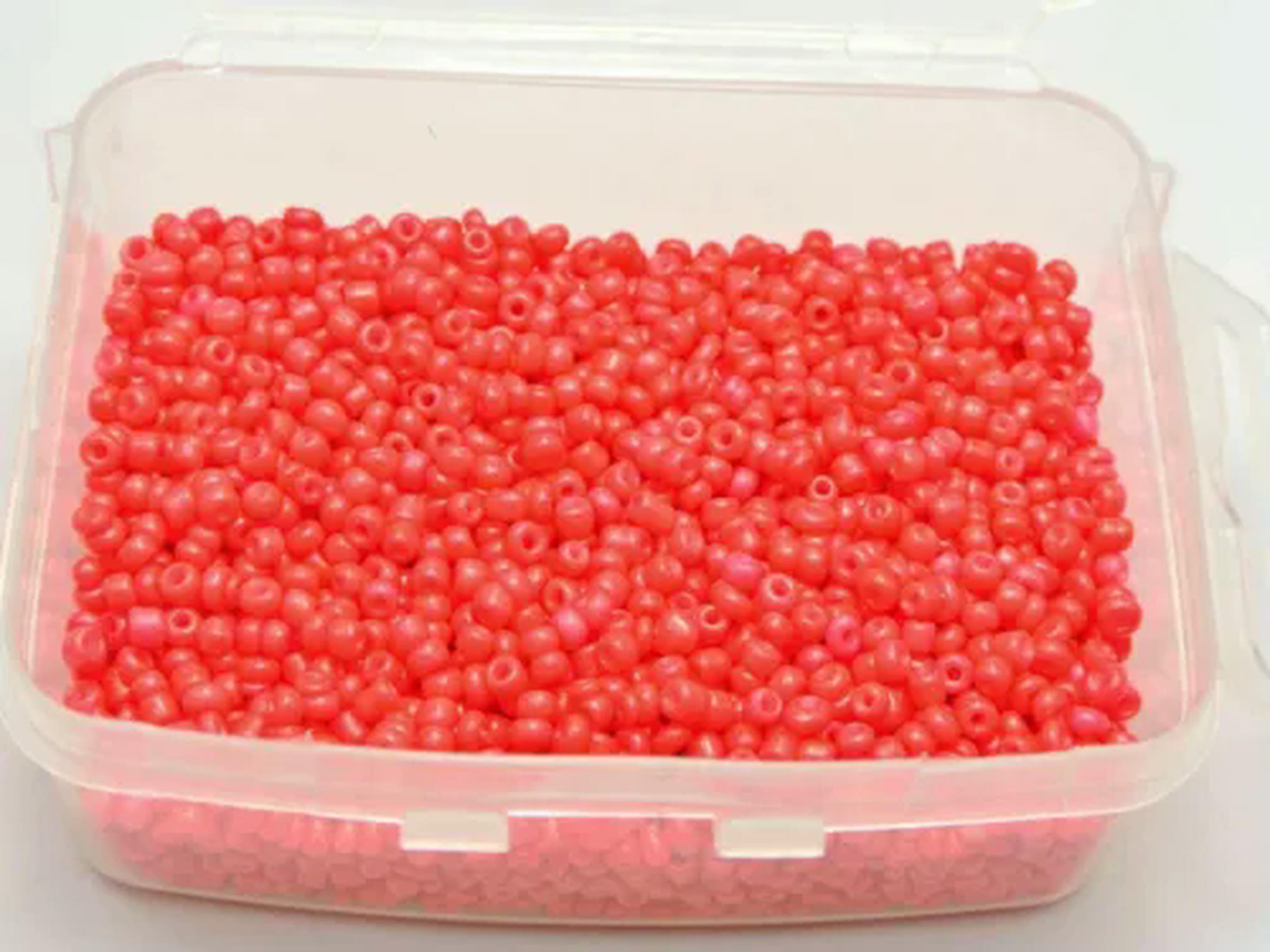 U8MO 5000 Neon Color Glass Opaque Beads 2mm (10/0) + Storage Box Pick ...