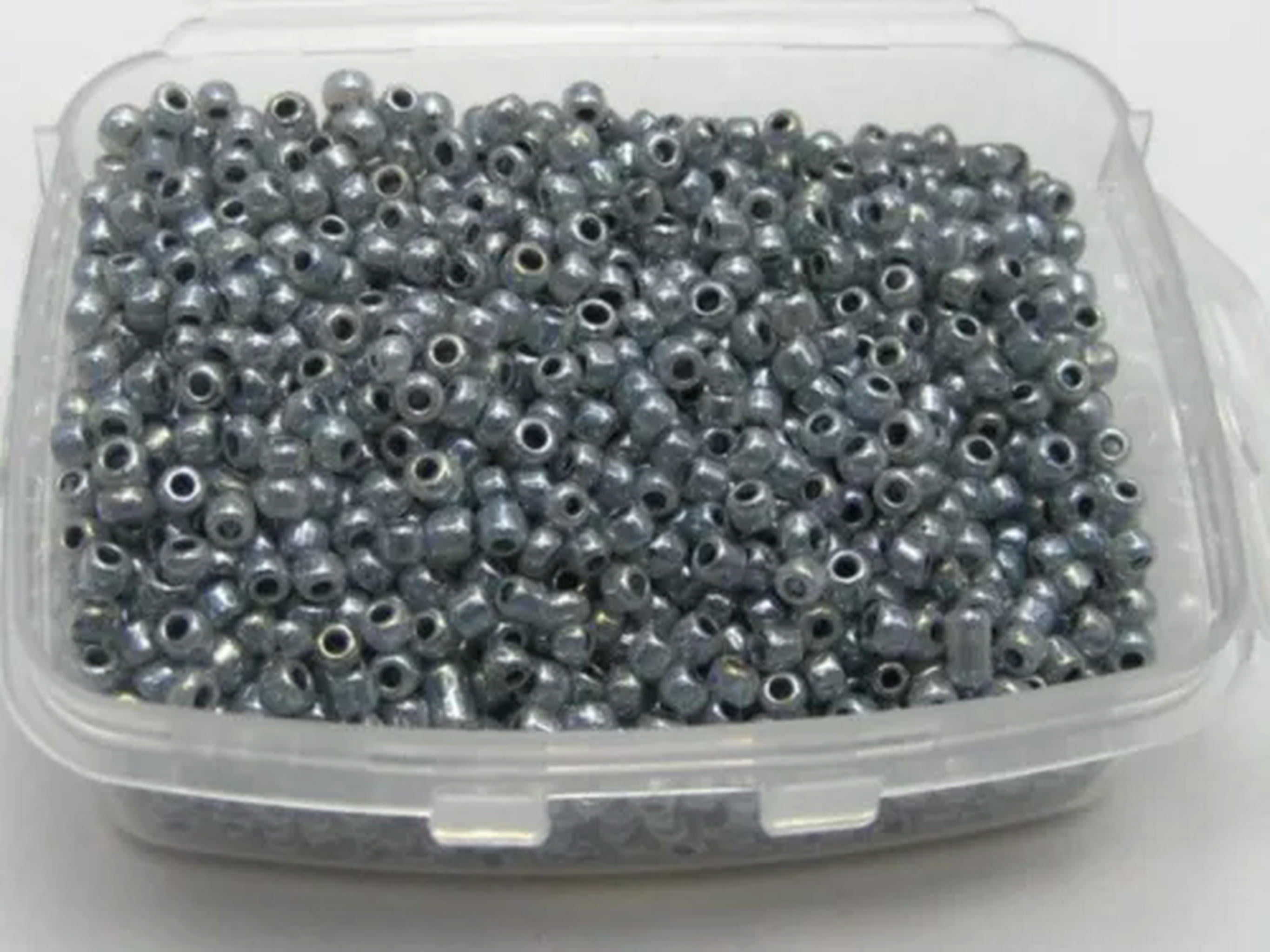 U8MO 5000pcs Ceylon Pearl Glass Beads 2mm (10/0) + Storage Box Jewelry ...