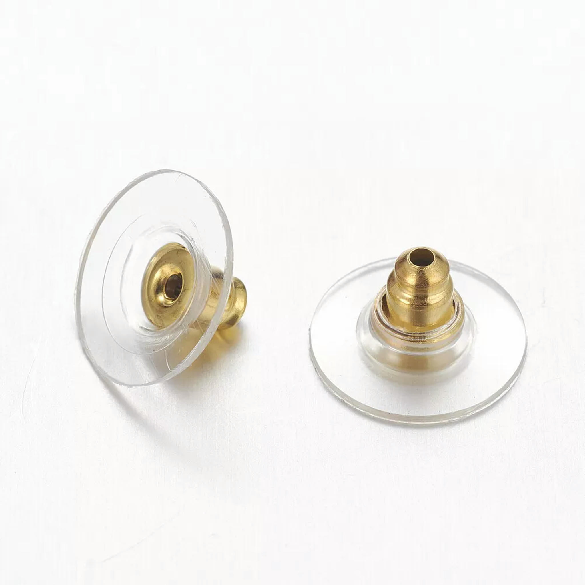 U8MO 500pc Gold Brass Bullet Clutch Earring Backs Ear Nuts Earring Back ...