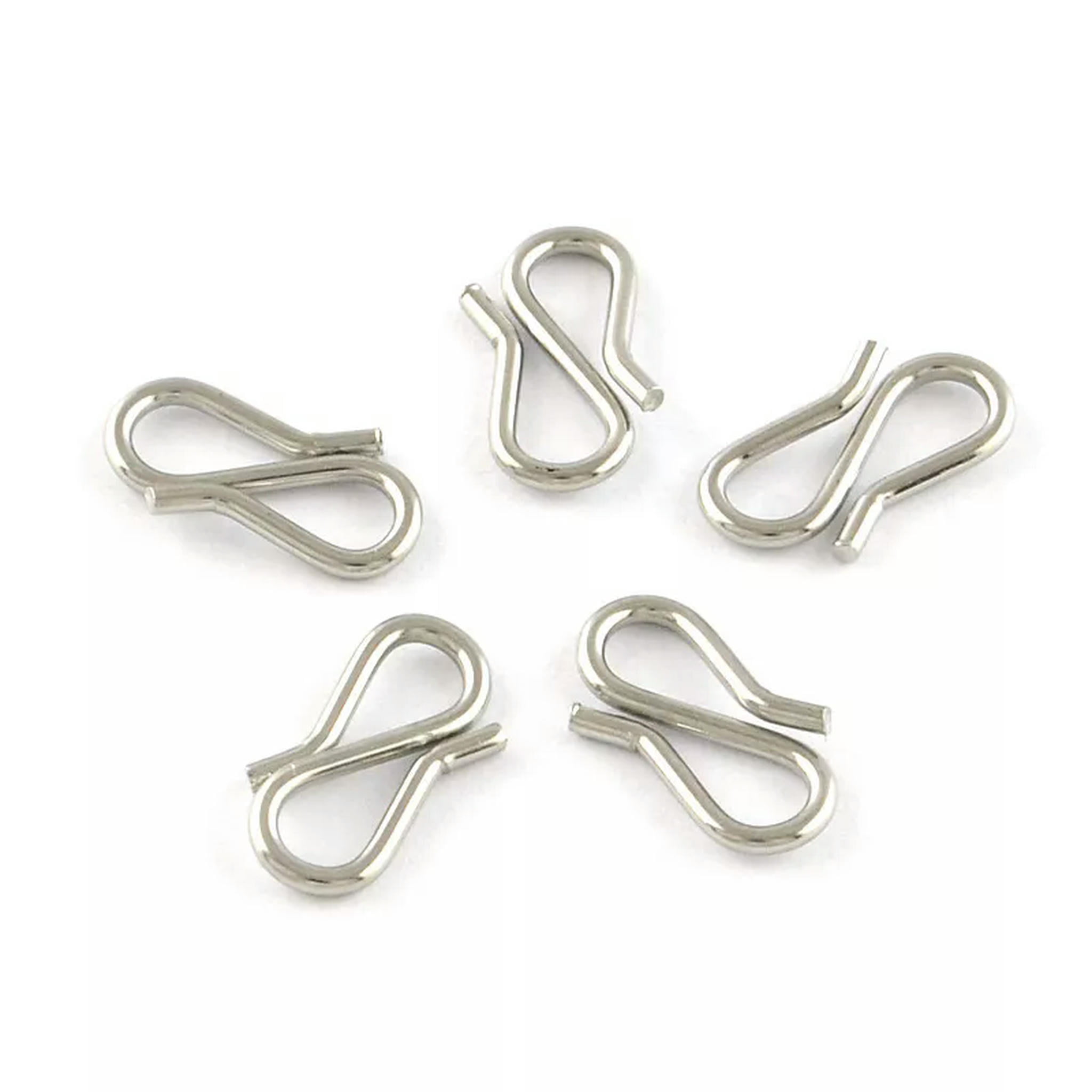 U8MO 500pcs 304 Stainless Steel S-Hook Clasps Mini Closure Findings ...