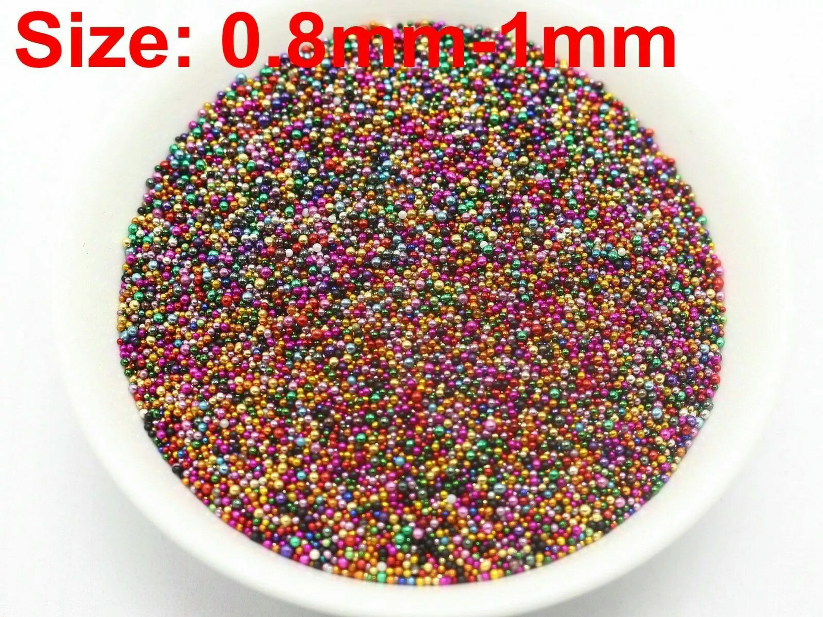 U8MO 50Gram Mixed Color Glass Caviar Beads Microbeads No-hole 0.8-1.0mm ...