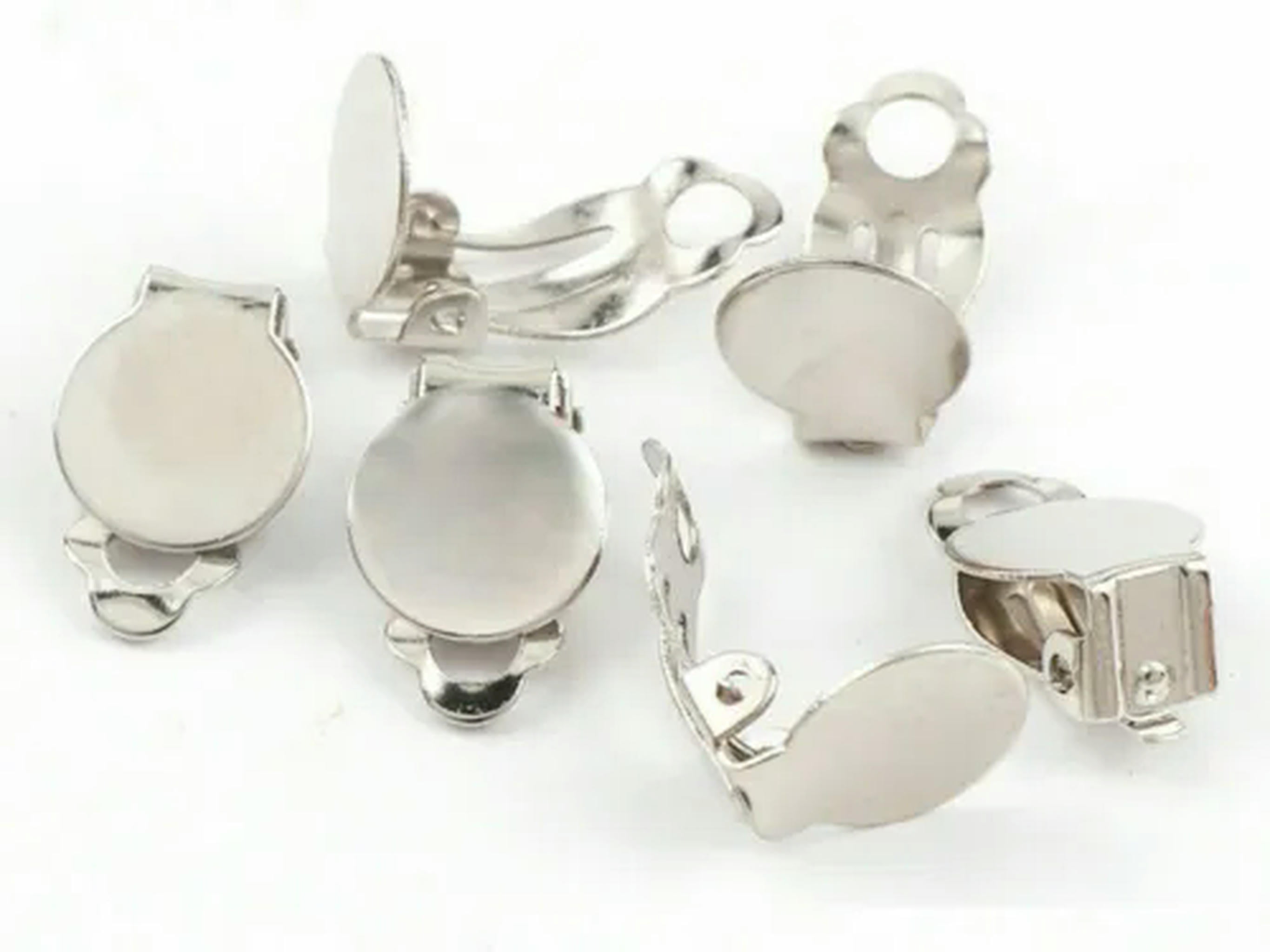 U8MO 50Pcs Clip On Ear Snap Earring with 10mm Pad Lever Back Jewelry ...