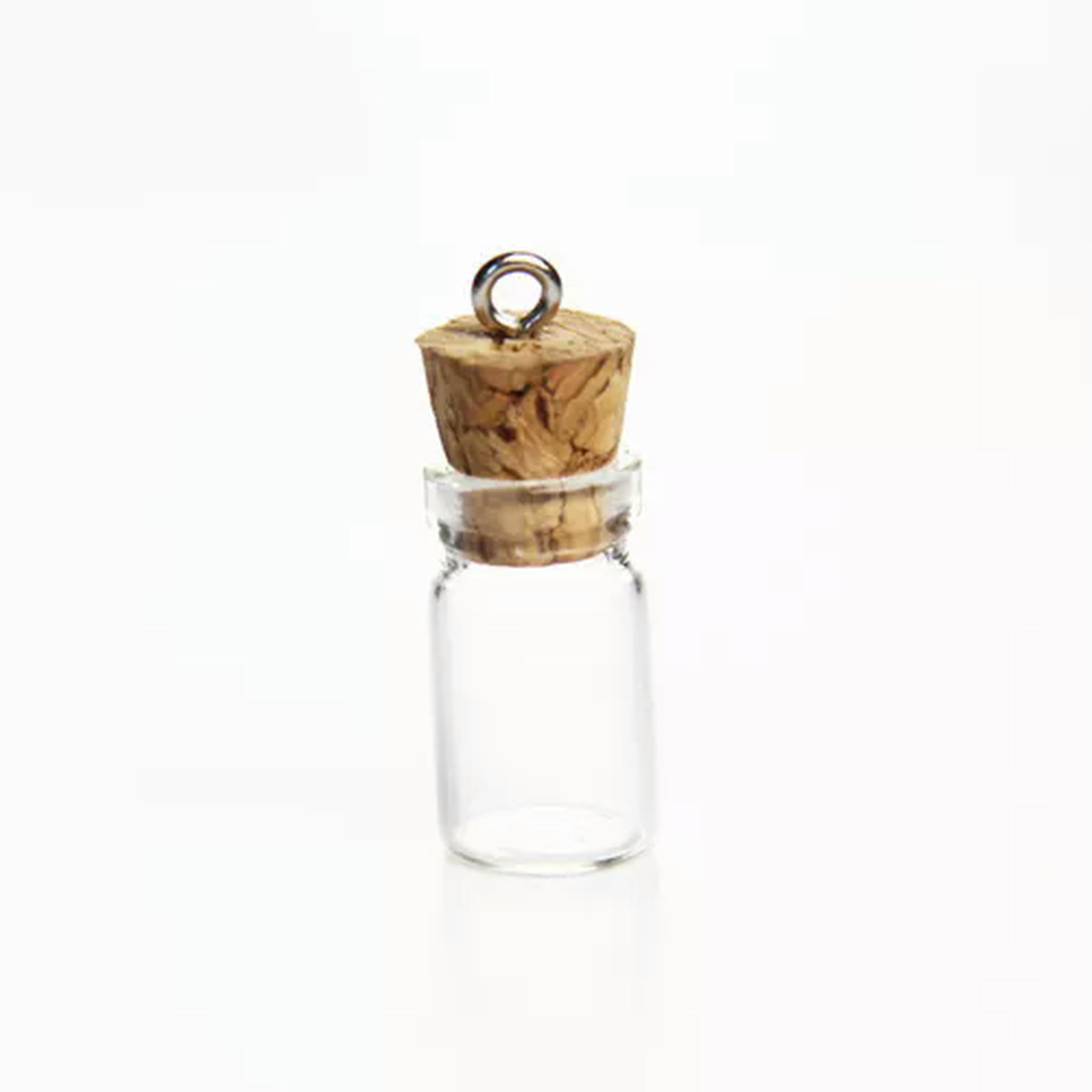 U8MO 50X 0.5ml Mini Small Cork Stopper Glass Vial Jars Containers ...
