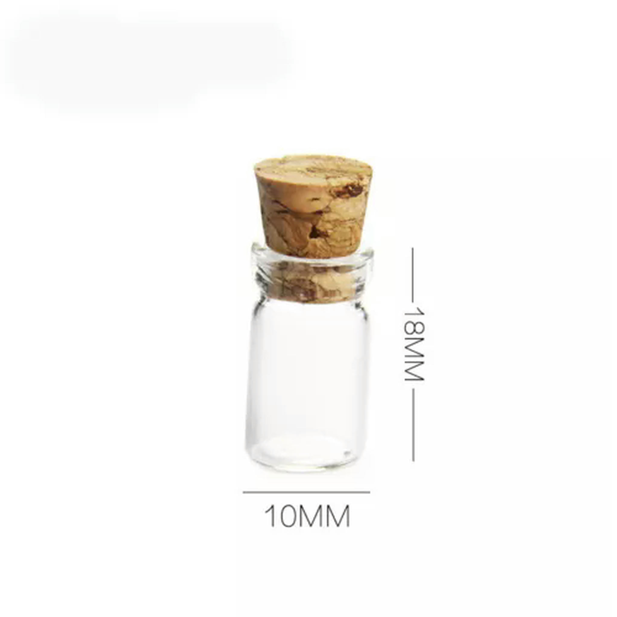 U8MO 50X 0.5ml Mini Small Cork Stopper Glass Vial Jars Containers ...