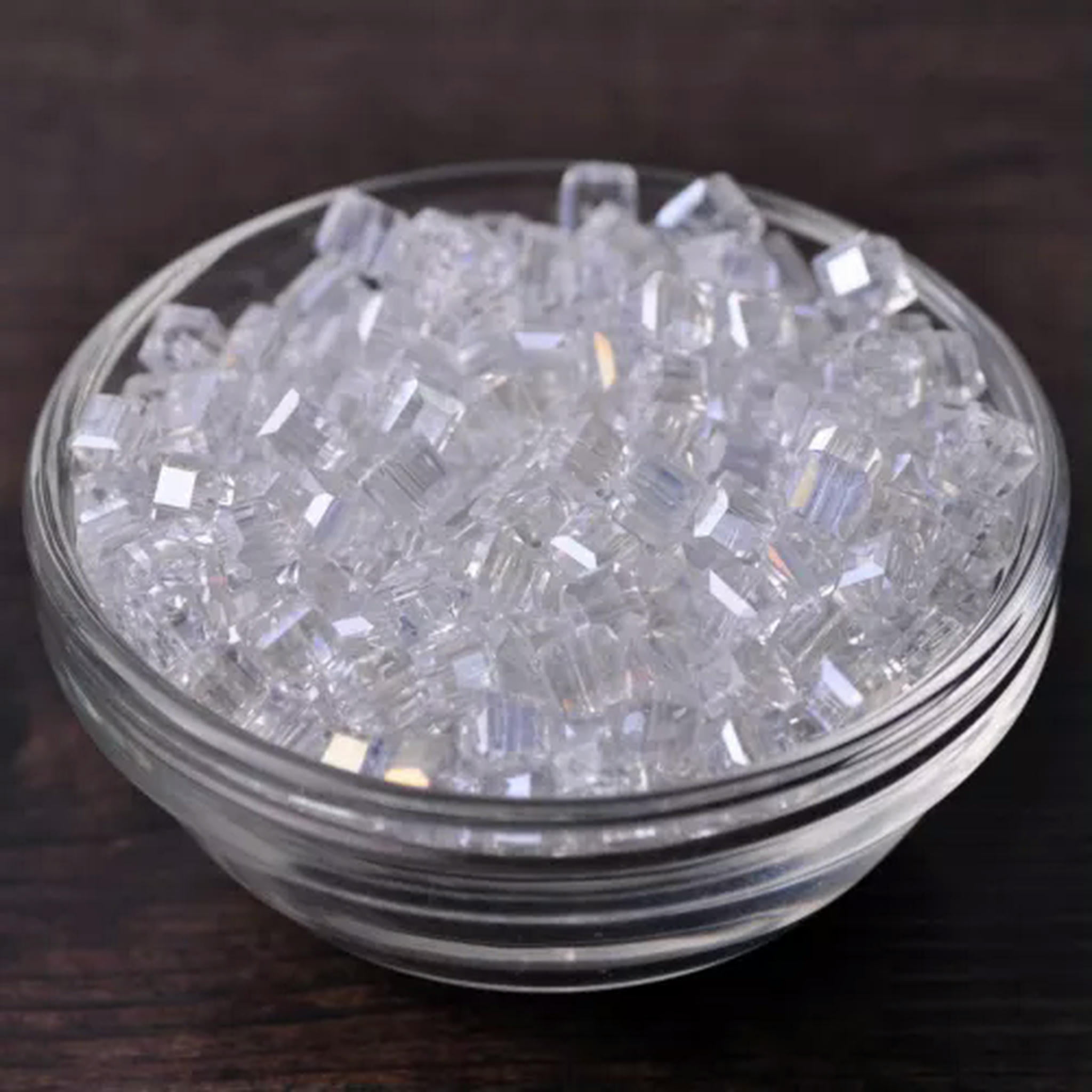 U8MO 50pcs 6mm Cube Faceted Cut Crystal Glass Loose Beads Lot for ...