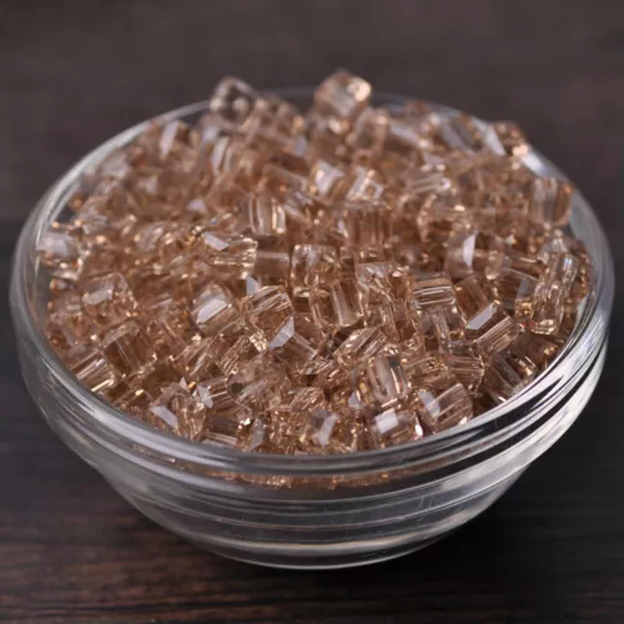 U8MO 50pcs 6mm Cube Faceted Cut Crystal Glass Loose Beads Lot for ...
