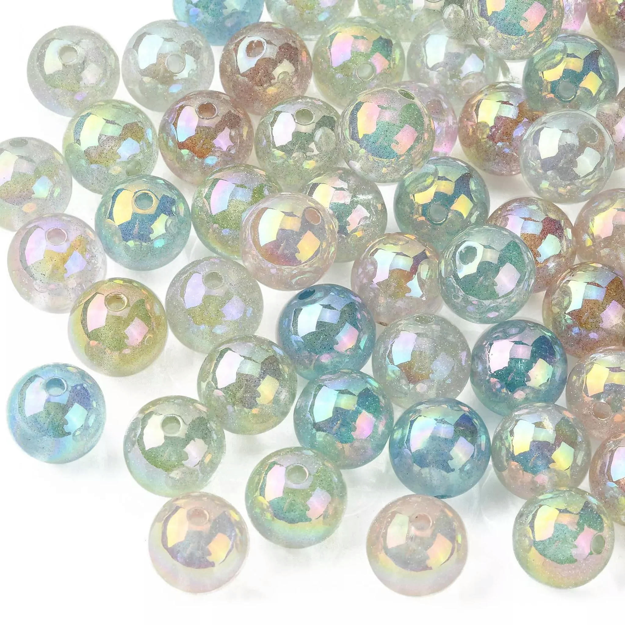 U8MO 50x 15.5mm Transparent Acrylic Large Round Spacer Bead for Jewelry ...