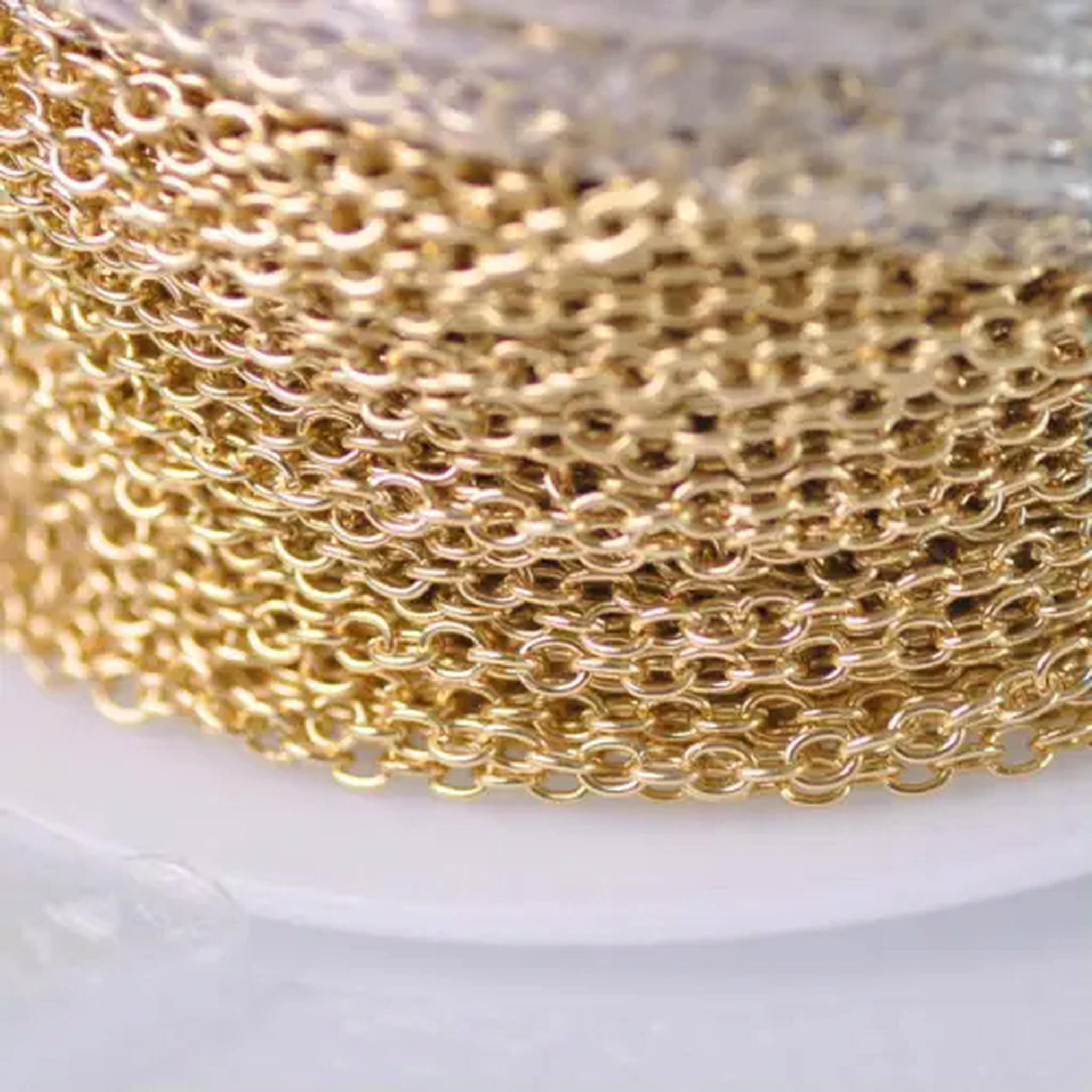 U8MO 5m Gold/Sliver/Bronze Iron Metal Chain for Jewelry Making 32x 4x3 ...