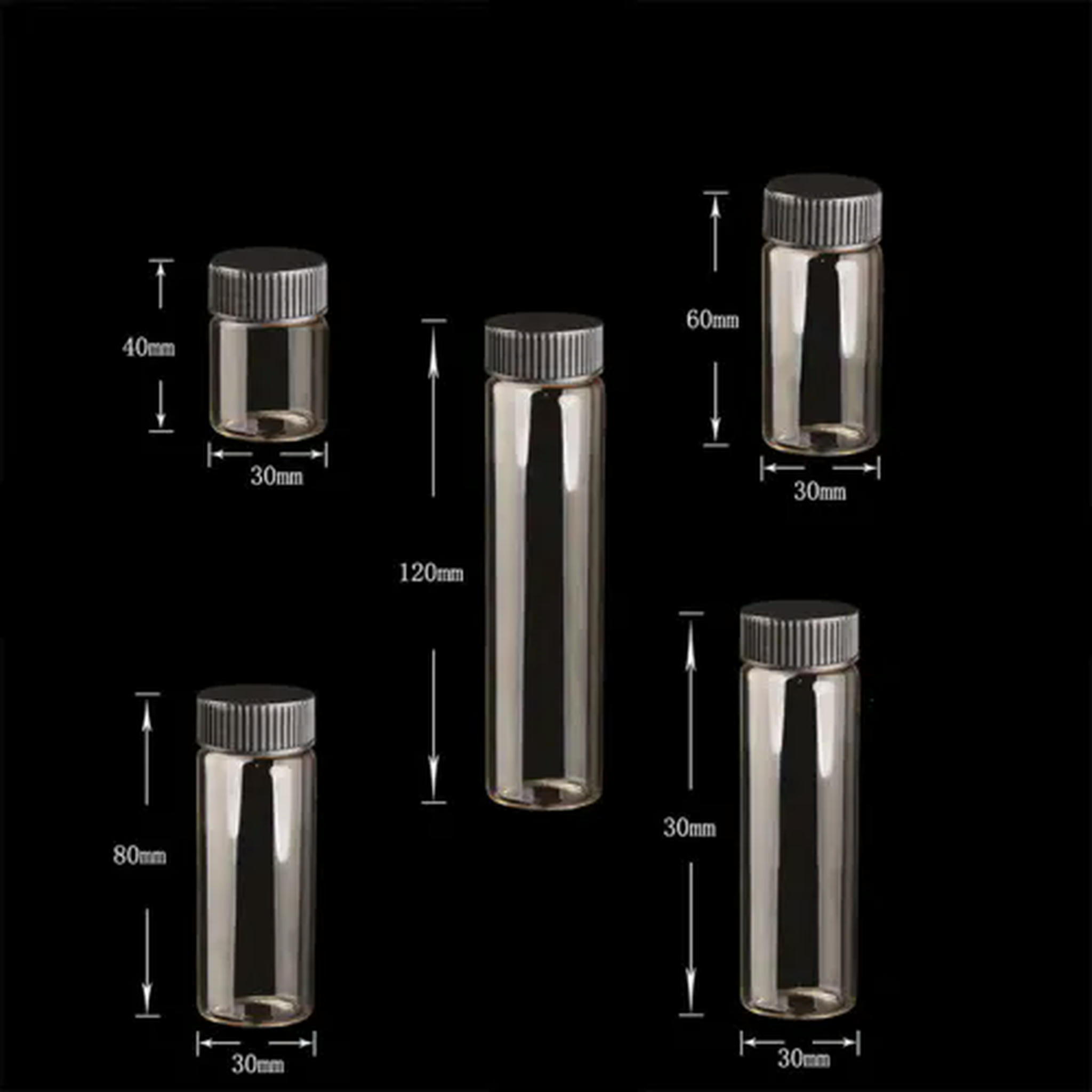 U8MO 5pcs 15ml 25ml 40ml 50ml 60ml Glass Vial Jars Bottle Crafts ...