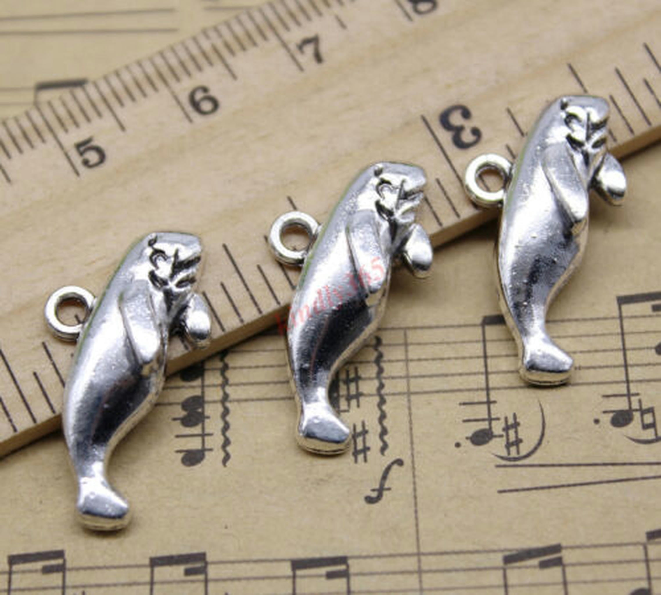 U8MO 6/20/60X retro Jewelry Making Manatee alloy charms pendants DIY ...