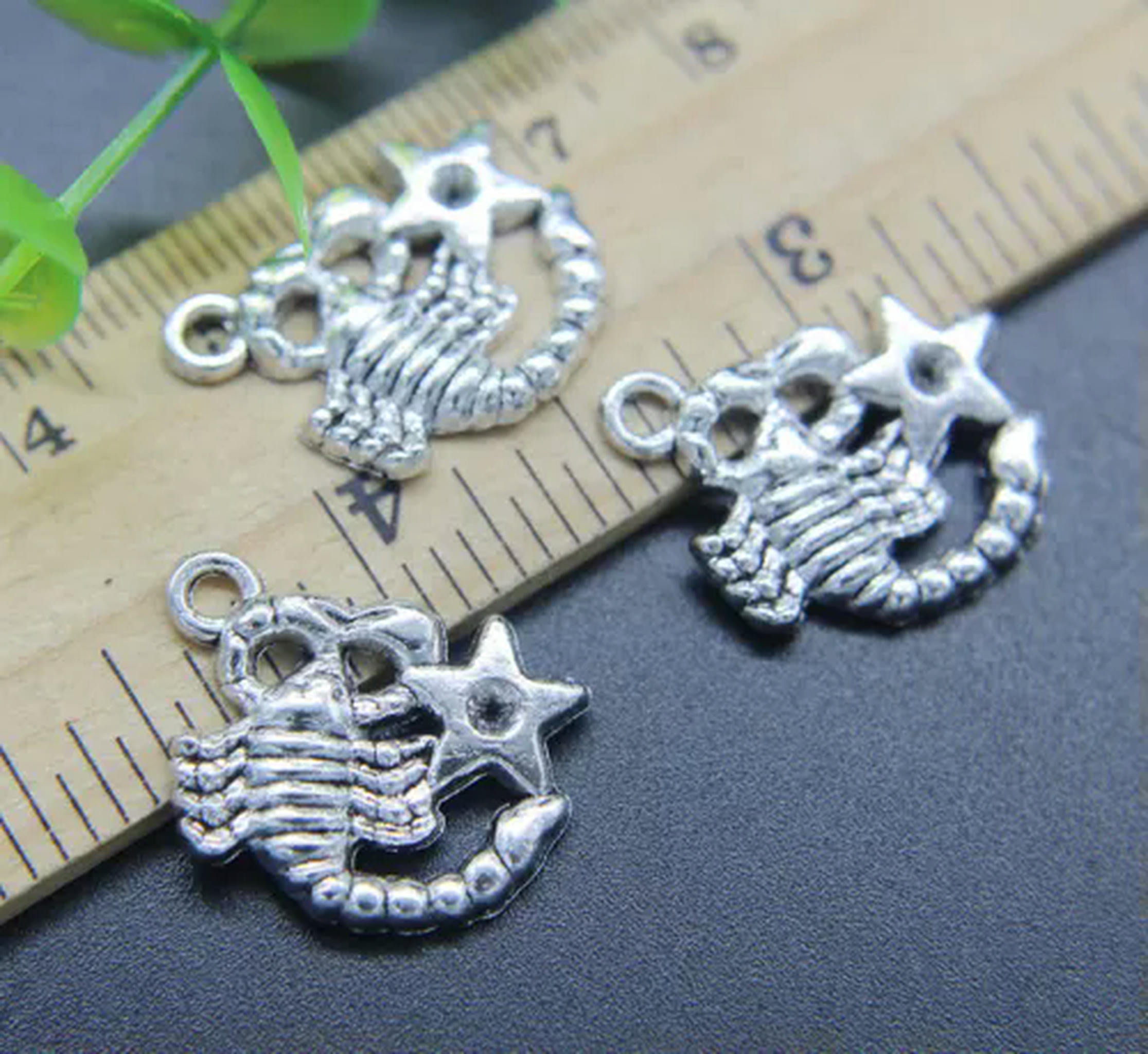 U8MO 6~50pc Retro Scorpio Constellation Alloy Charms Pendants Jewelry ...