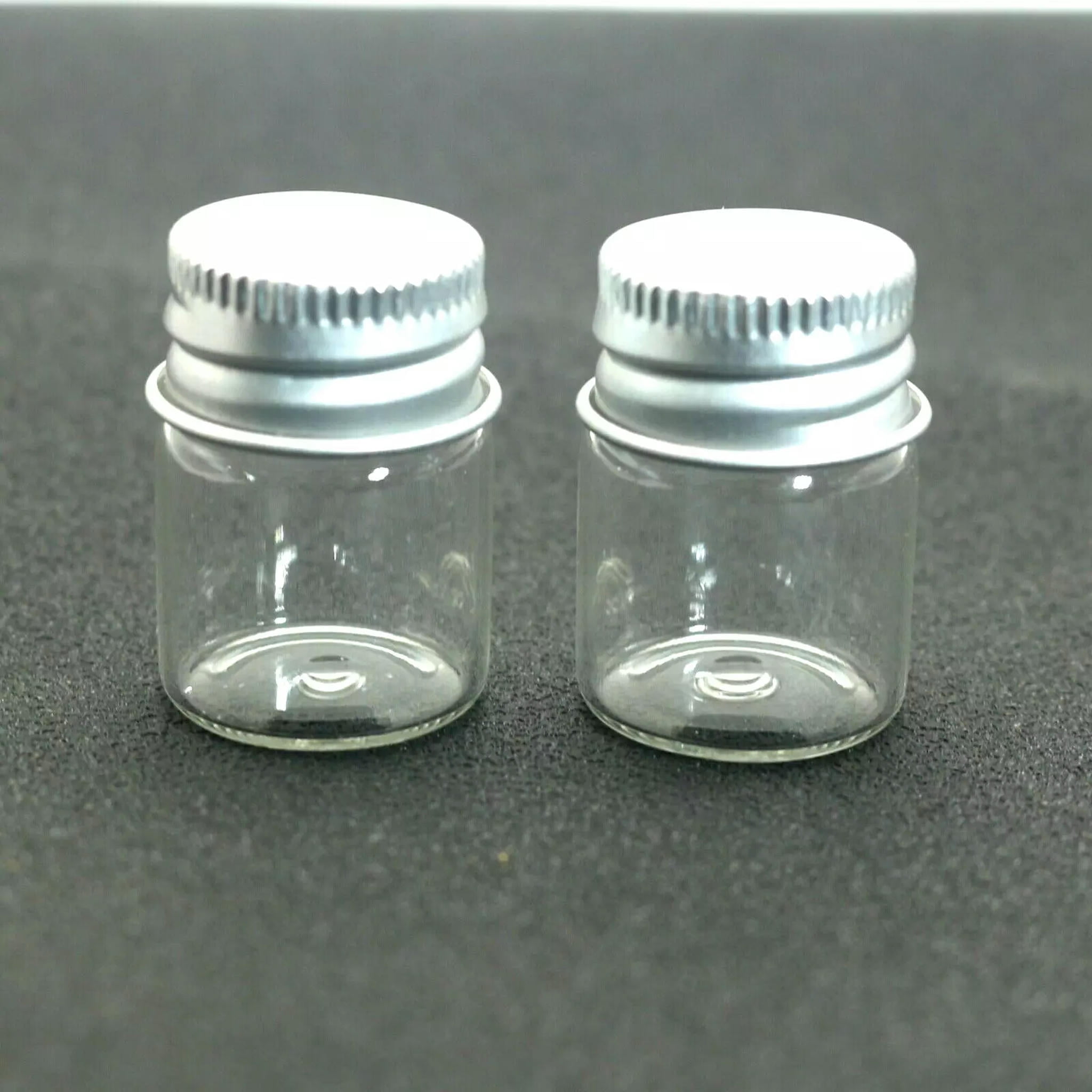 U8MO 6 Empty Small Glass Storage Bottles Vials with Screw Cap 5ml ...