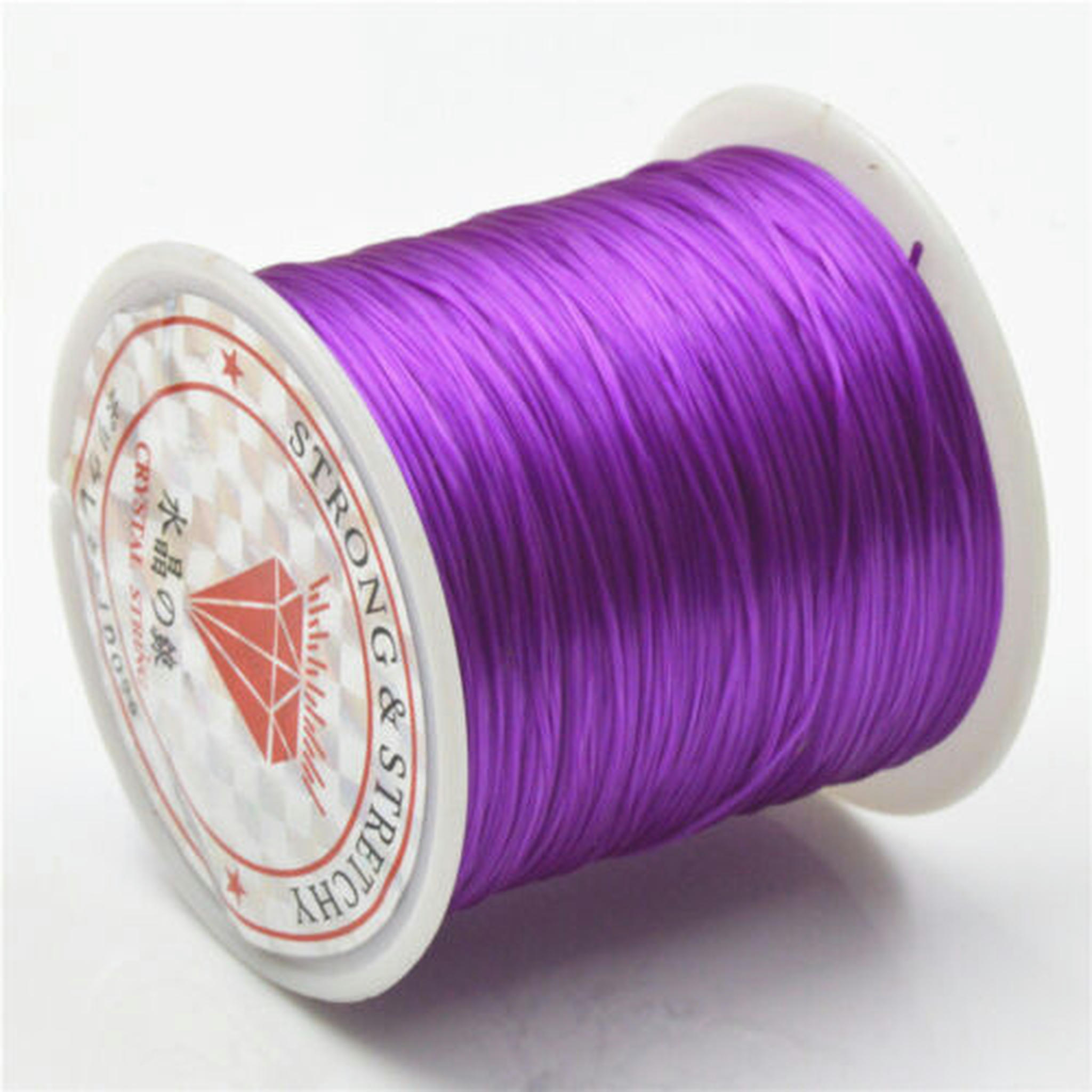U8MO 60M/Roll Jewelry Making Strong Elastic String Crystal Transparent ...