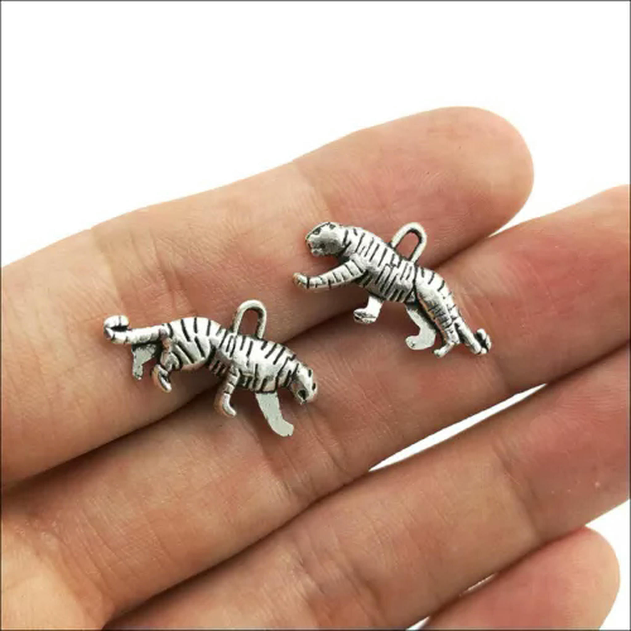 U8MO 8/30/60/100pc Jewelry Making DIY lovely tiger alloy charms ...