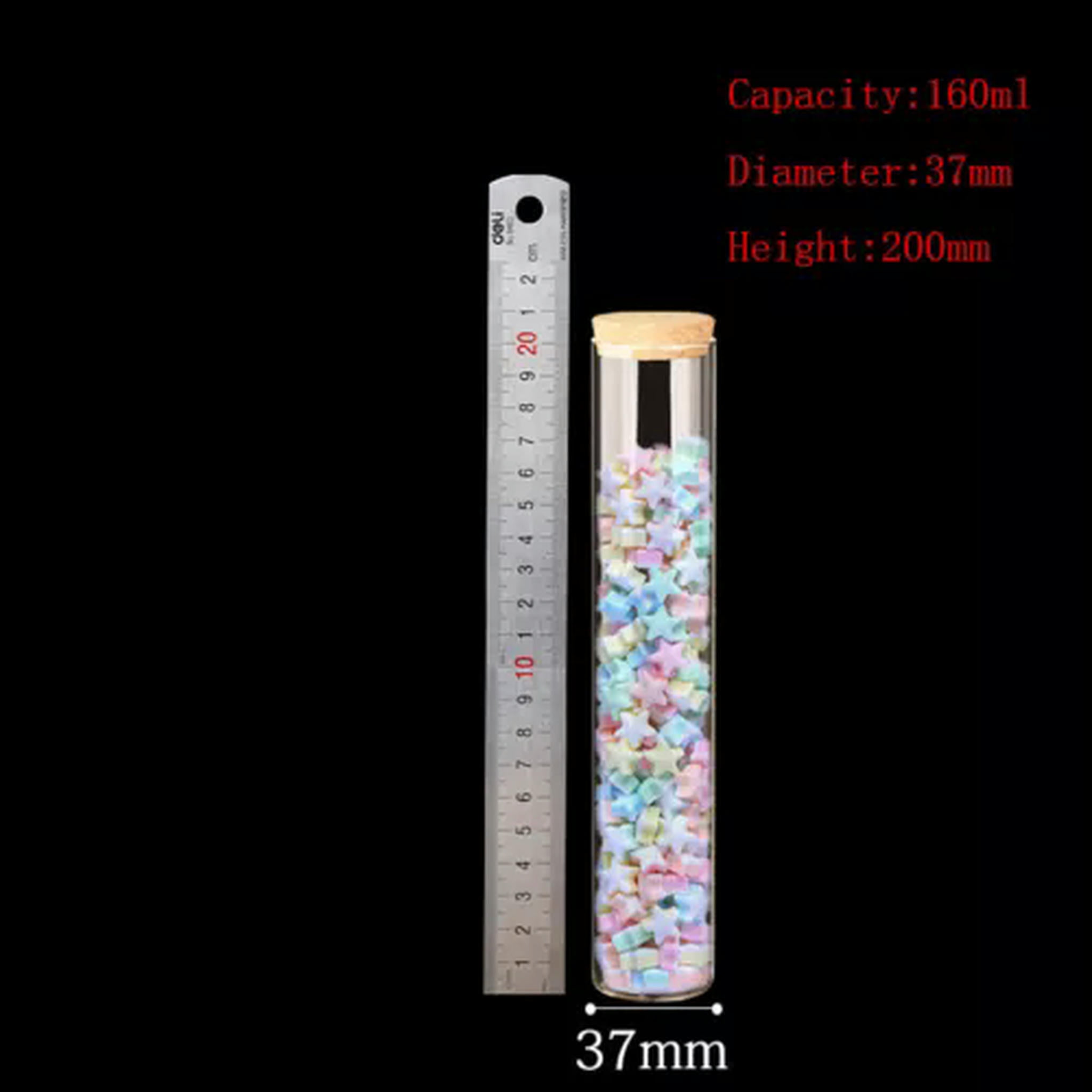 U8MO 80ml~1000ml Glass Vial Jars Big Test Tube Bottle Crafts Seal Pot ...