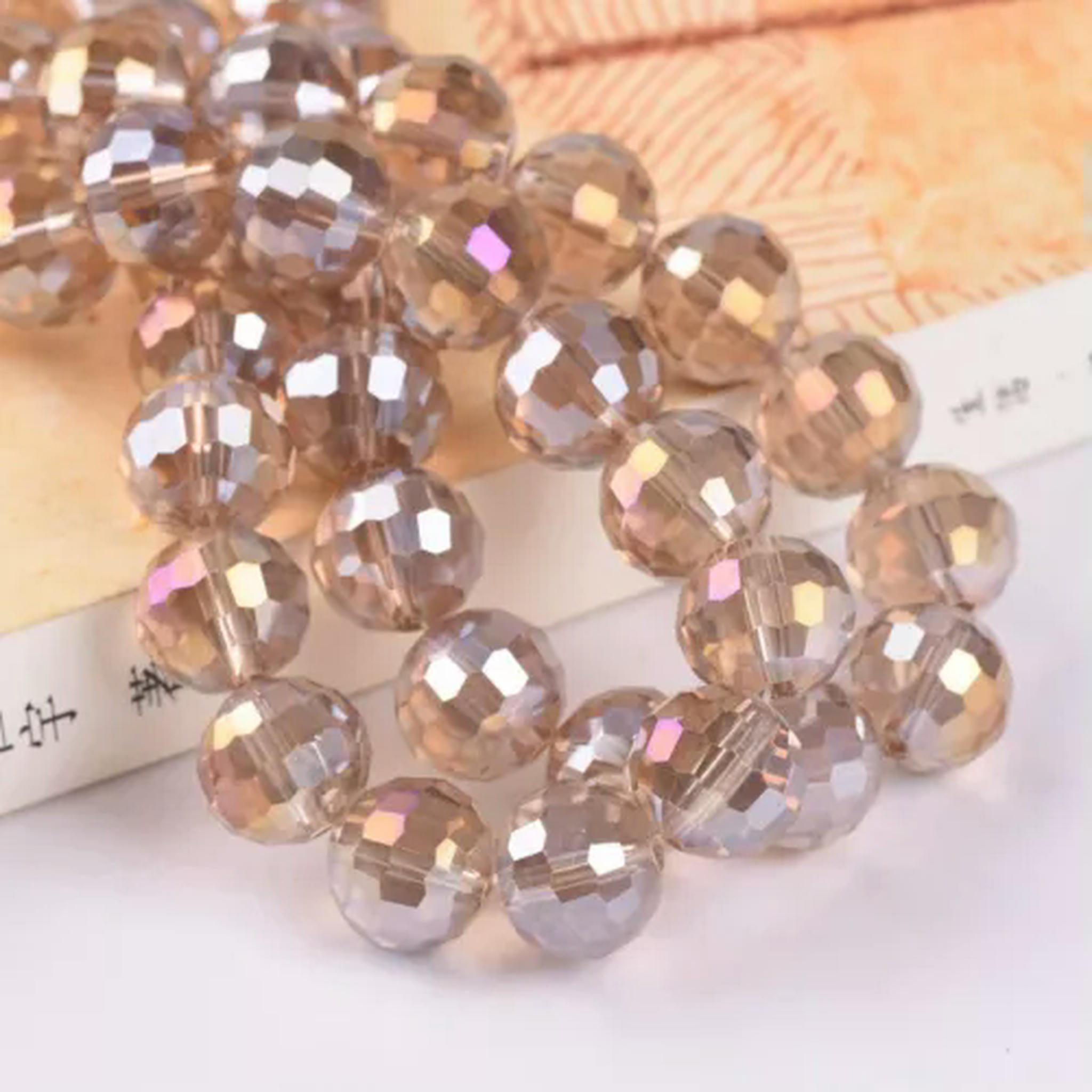 U8MO AB Plated Round Disco Ball 6mm 8mm 10mm 12mm 96 Facets Crystal ...
