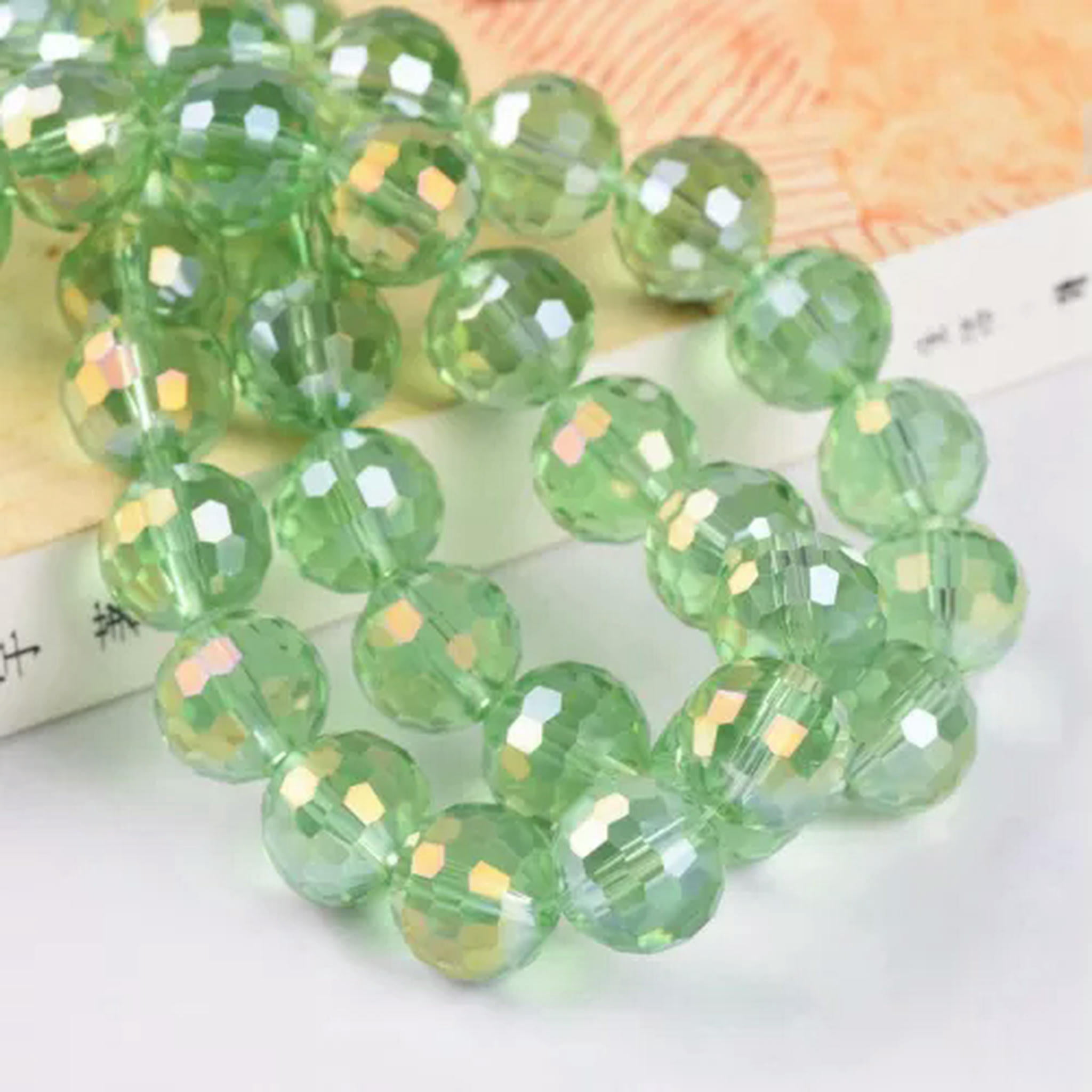 U8MO AB Plated Round Disco Ball 6mm 8mm 10mm 12mm 96 Facets Crystal ...