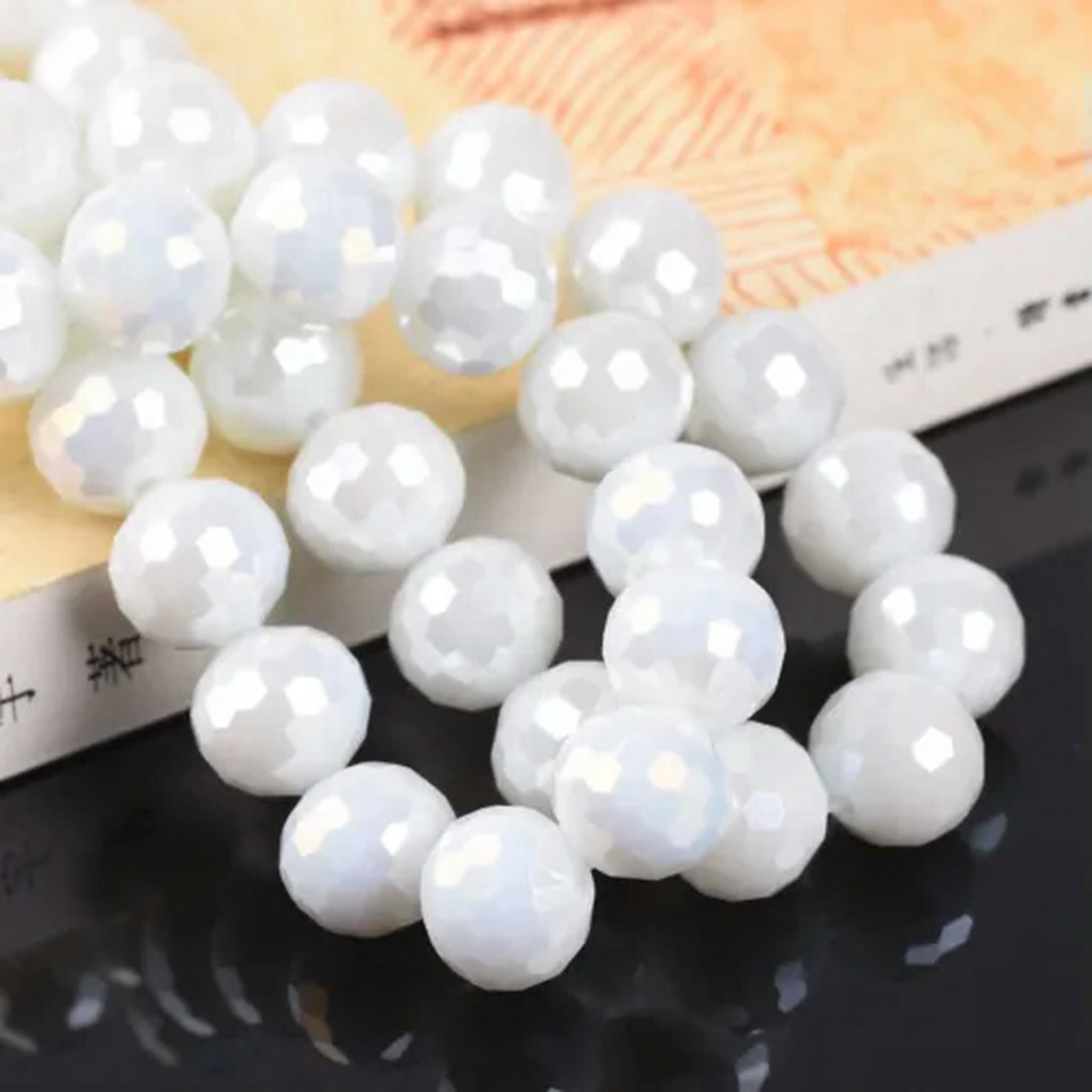 U8MO AB Plated Round Disco Ball 6mm 8mm 10mm 12mm 96 Facets Crystal ...