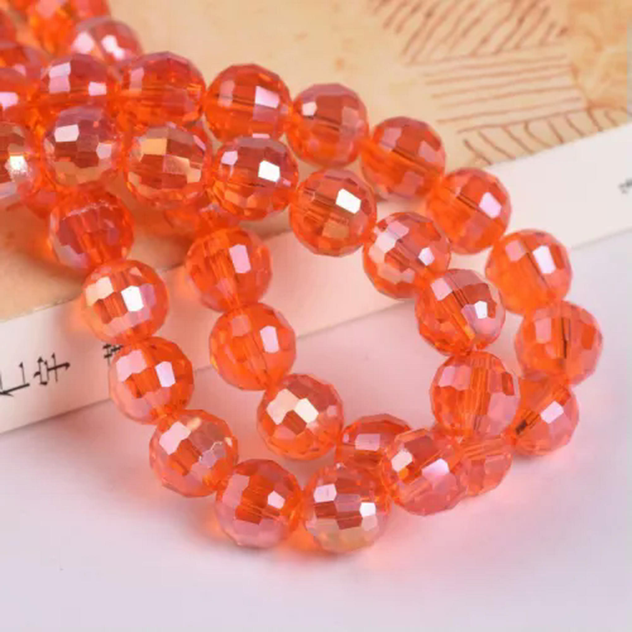 U8MO AB Plated Round Disco Ball 6mm 8mm 10mm 12mm 96 Facets Crystal ...