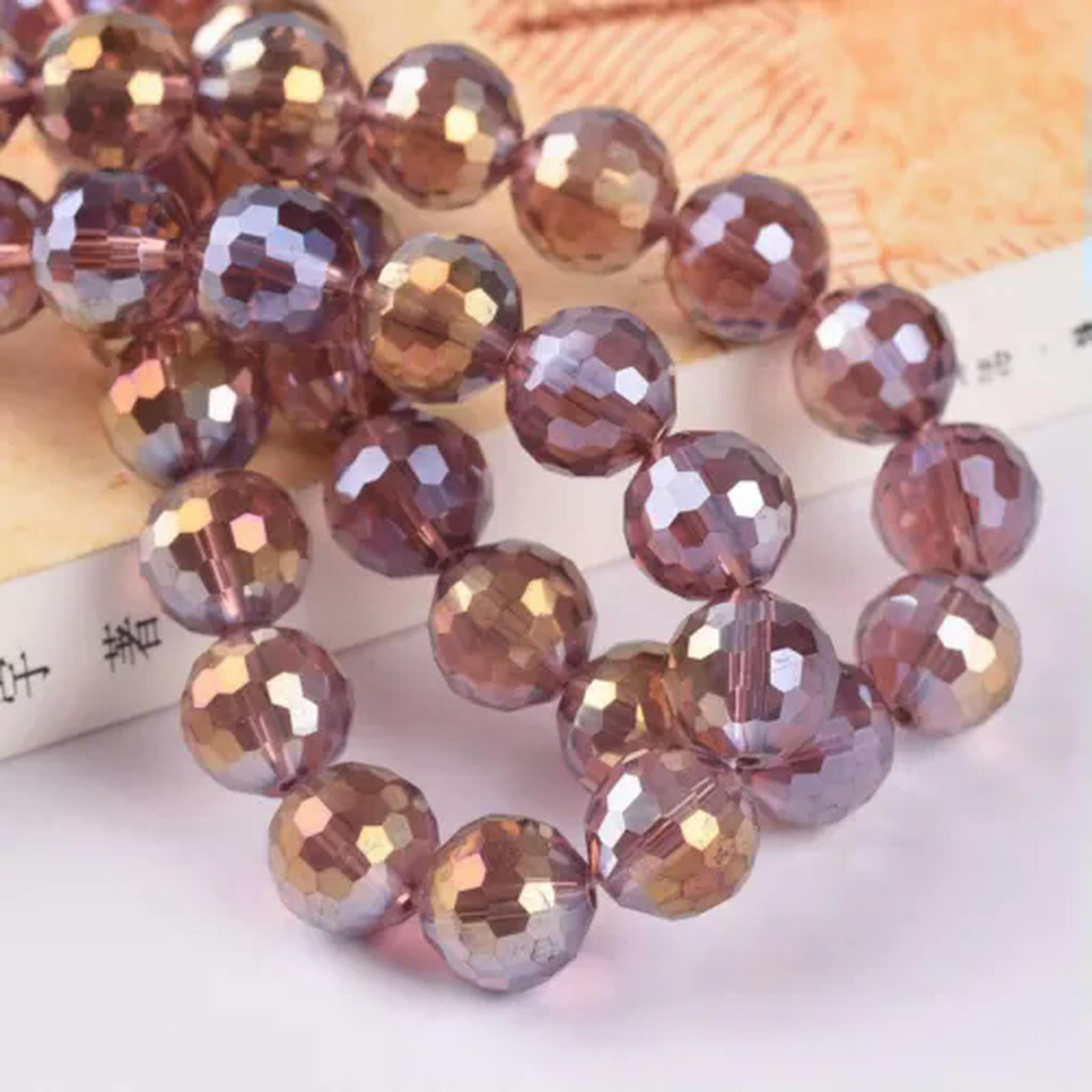 U8MO AB Plated Round Disco Ball 6mm 8mm 10mm 12mm 96 Facets Crystal ...