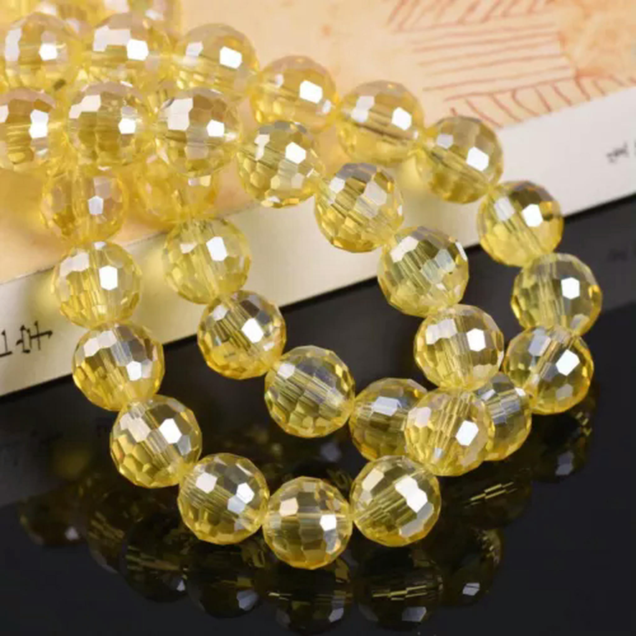 U8MO AB Plated Round Disco Ball 6mm 8mm 10mm 12mm 96 Facets Crystal ...