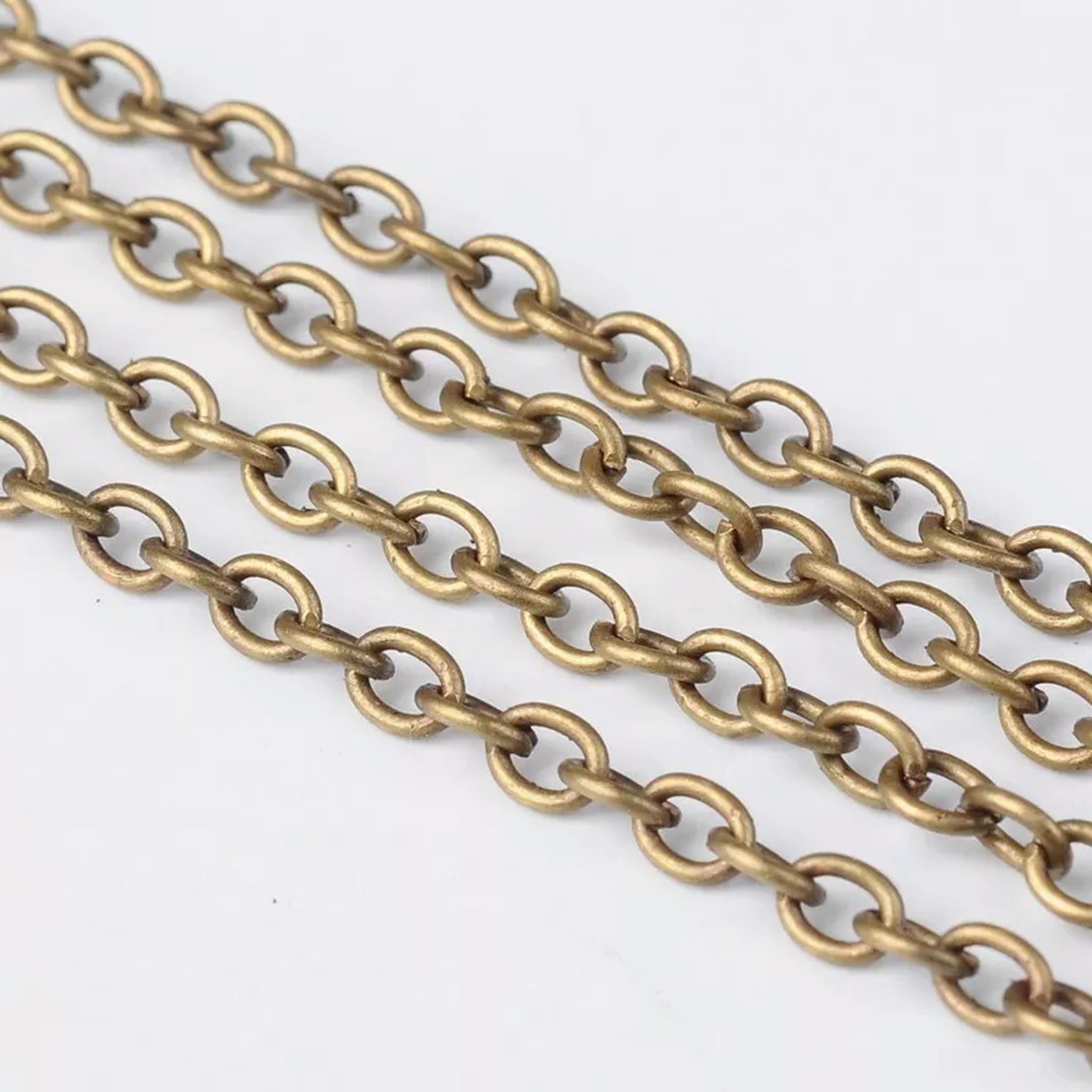 U8MO Bronze Chain BULK Chain for Jewelry Making Soldered Iron Cable ...