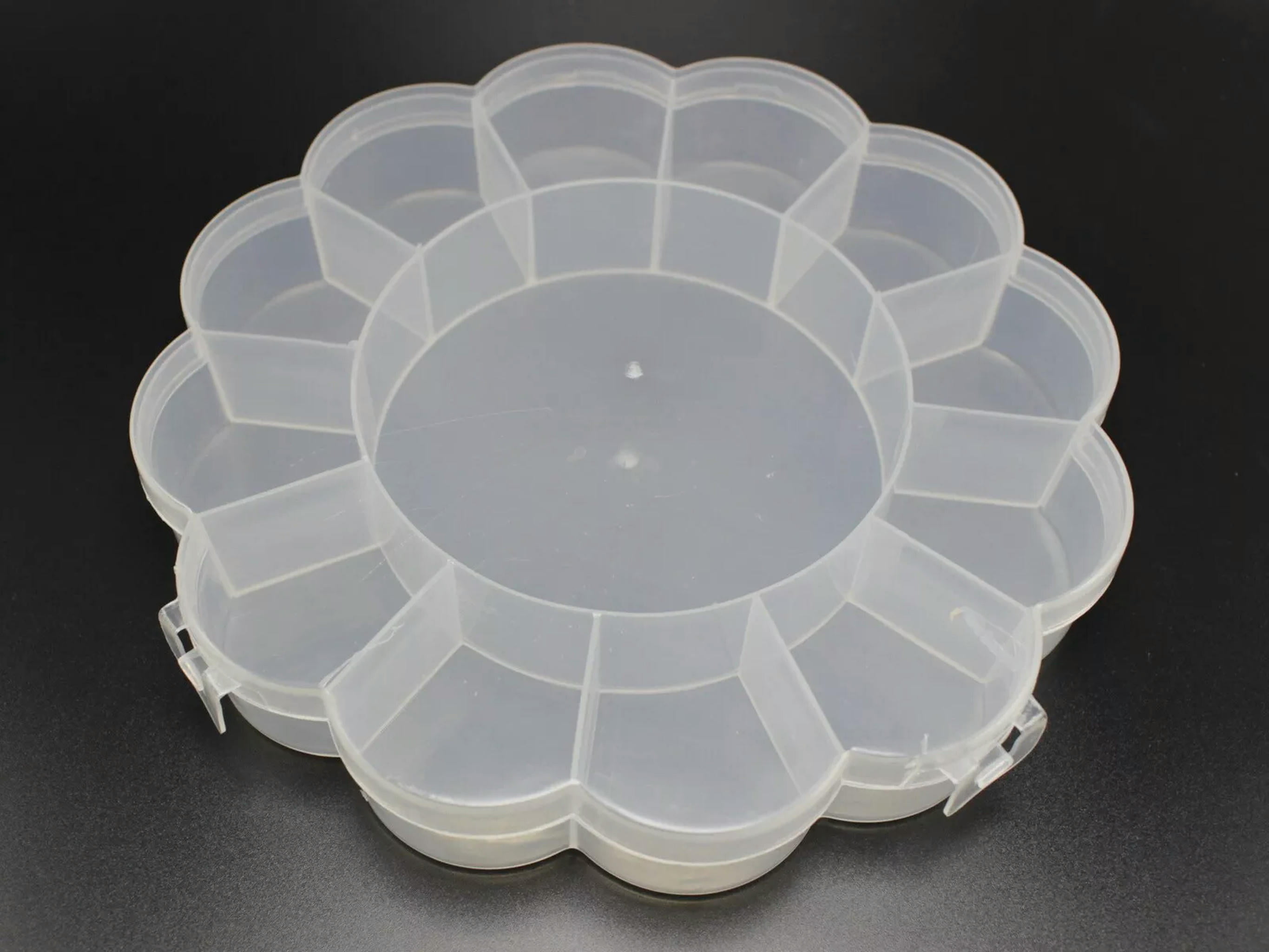 U8MO Clear Plastic Flower Box Case 13 compartments Beads Display ...