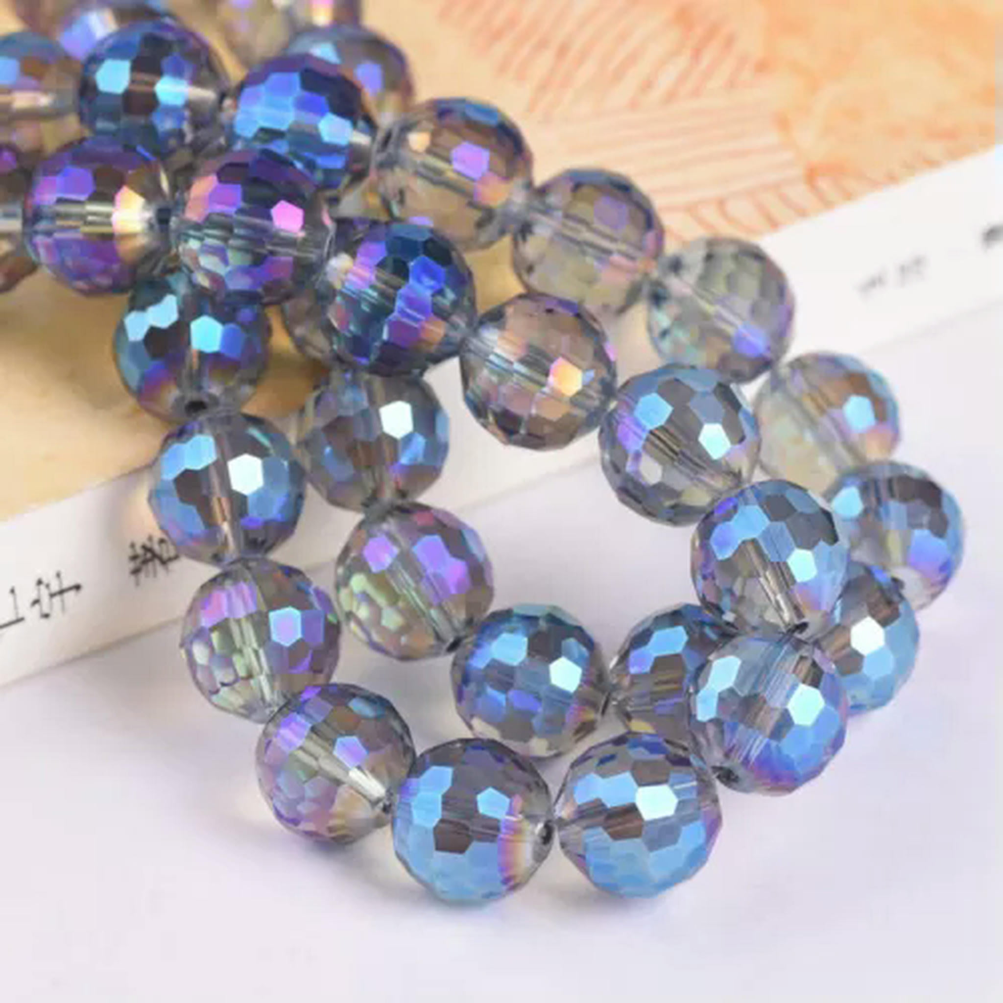 U8MO Colorful Plated Round Disco Ball 6mm 8mm 10mm 12mm 96 Facets ...