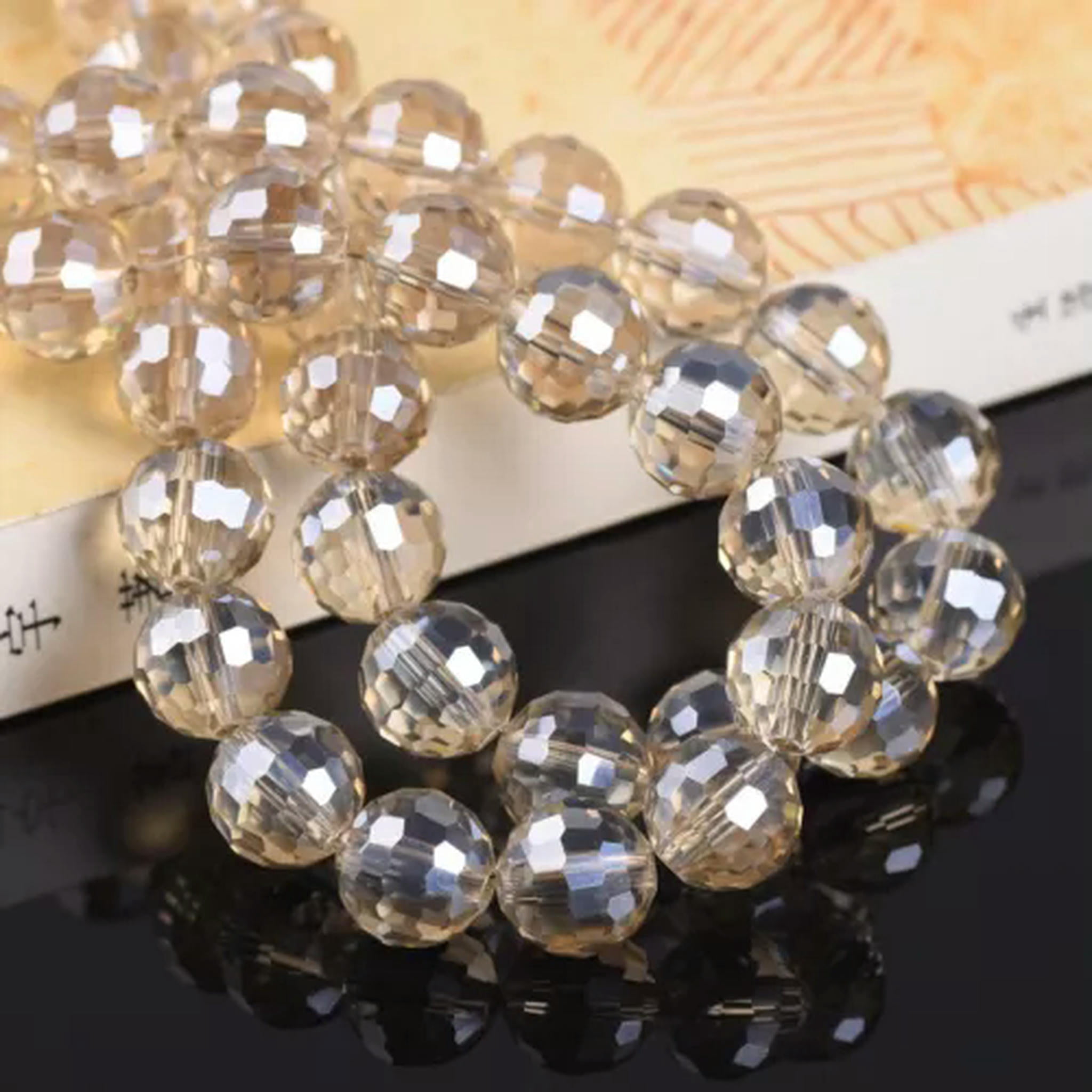 U8MO Colorful Plated Round Disco Ball 6mm 8mm 10mm 12mm 96 Facets ...