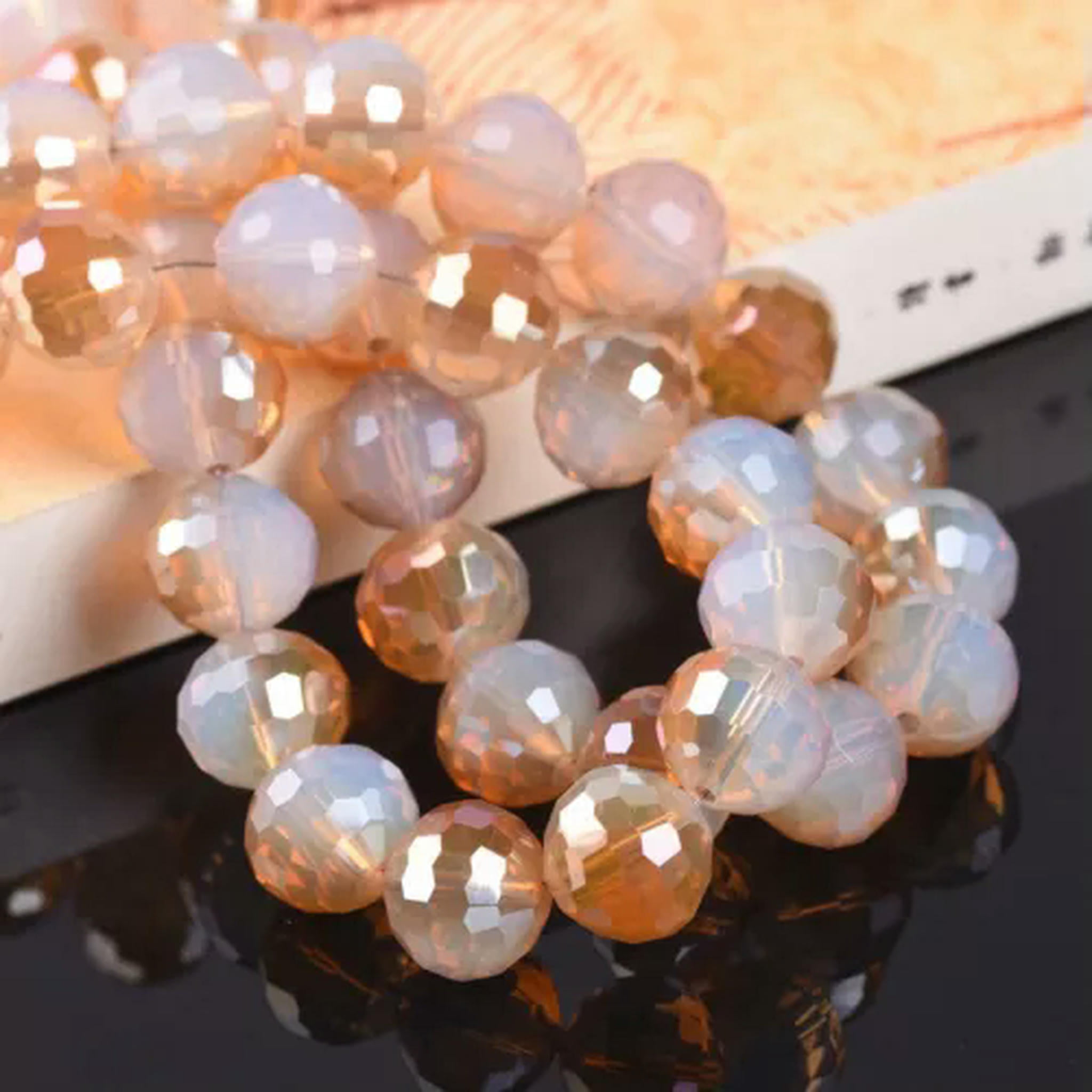 U8MO Colorful Plated Round Disco Ball 6mm 8mm 10mm 12mm 96 Facets ...