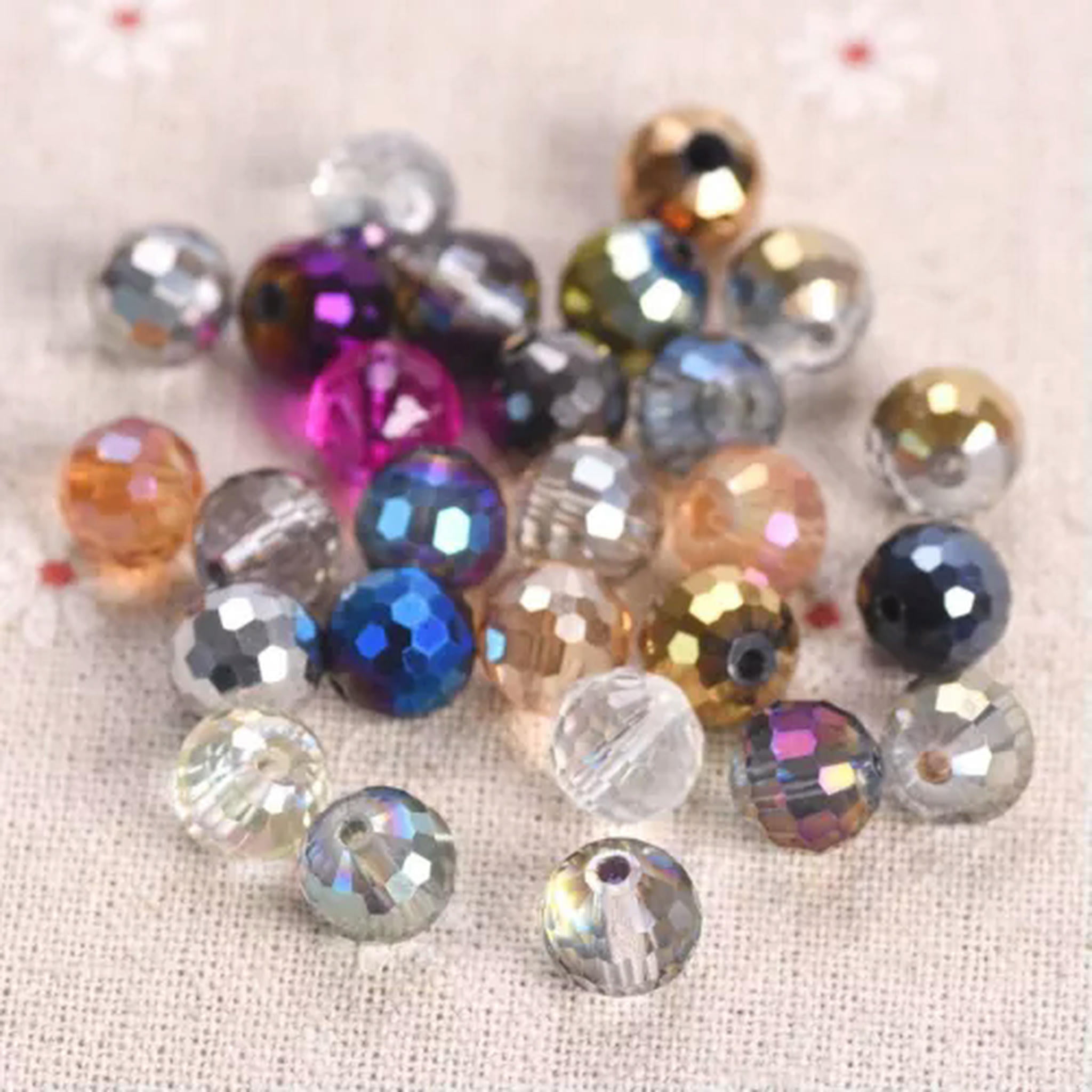 U8MO Colorful Plated Round Disco Ball 6mm 8mm 10mm 12mm 96 Facets ...