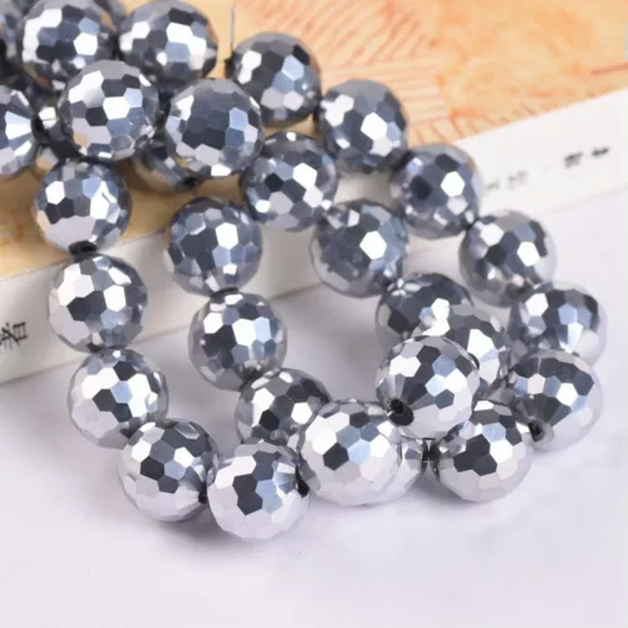 U8MO Colorful Plated Round Disco Ball 6mm 8mm 10mm 12mm 96 Facets ...