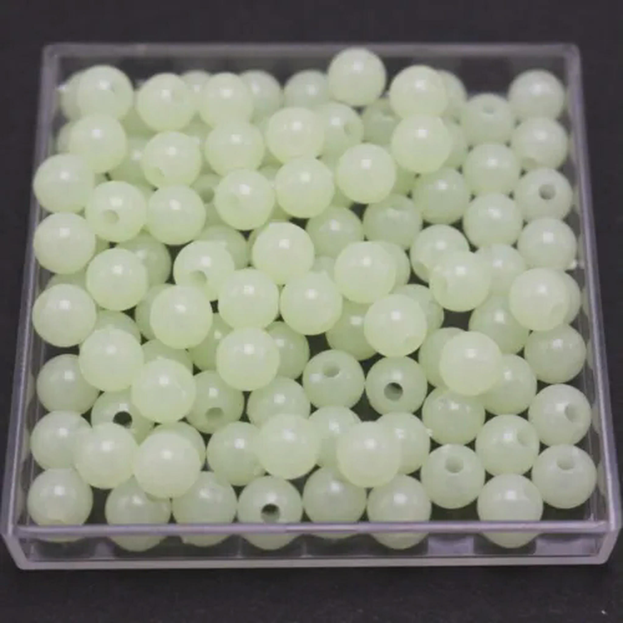 U8MO Craft DIY Acrylic Luminous Round Beads Glow In The Dark 4/6/8/10 ...