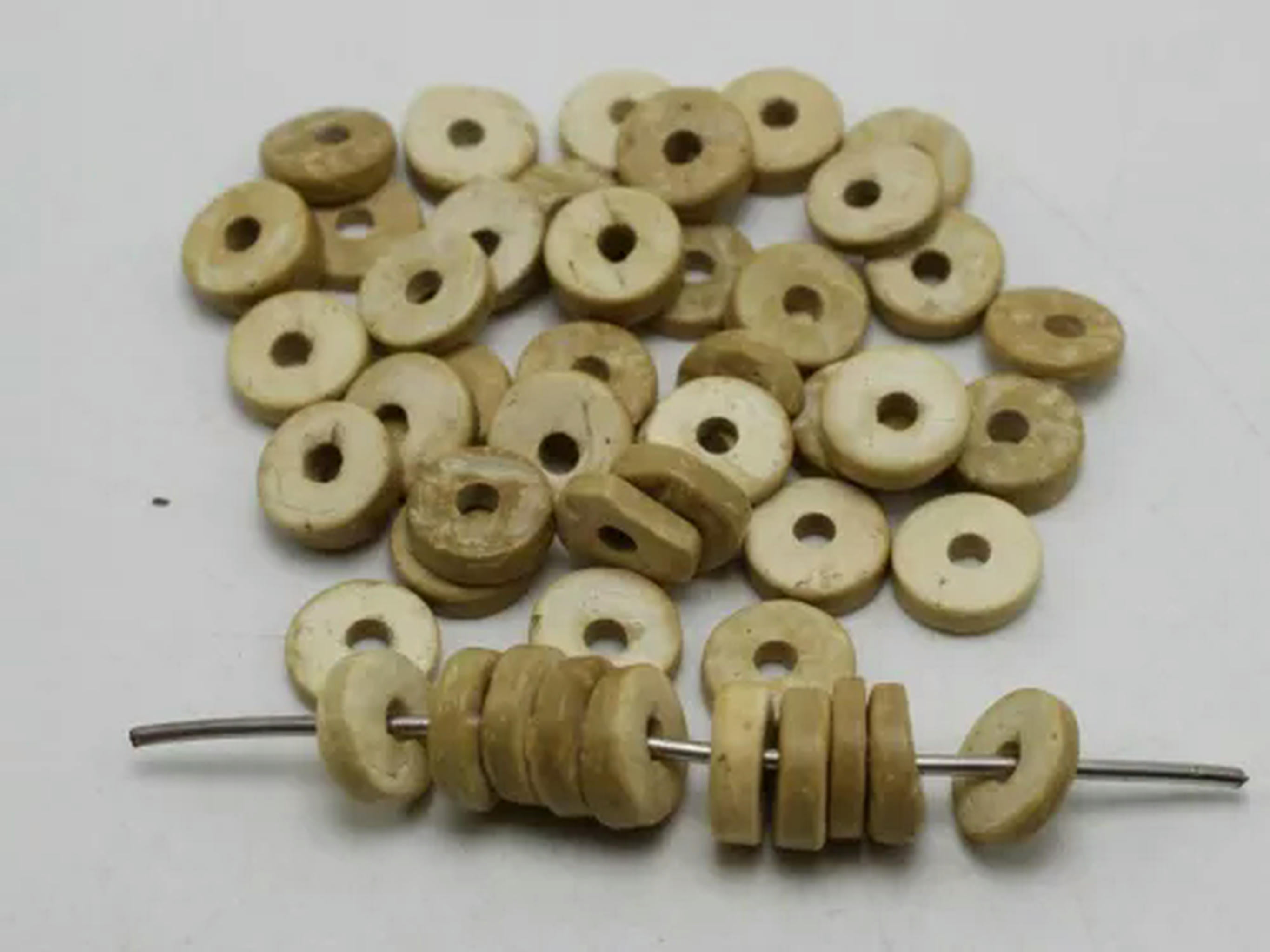 U8MO Craft DIY Natural Coconut Column Heishi Beads 9mm 12mm Irregular ...