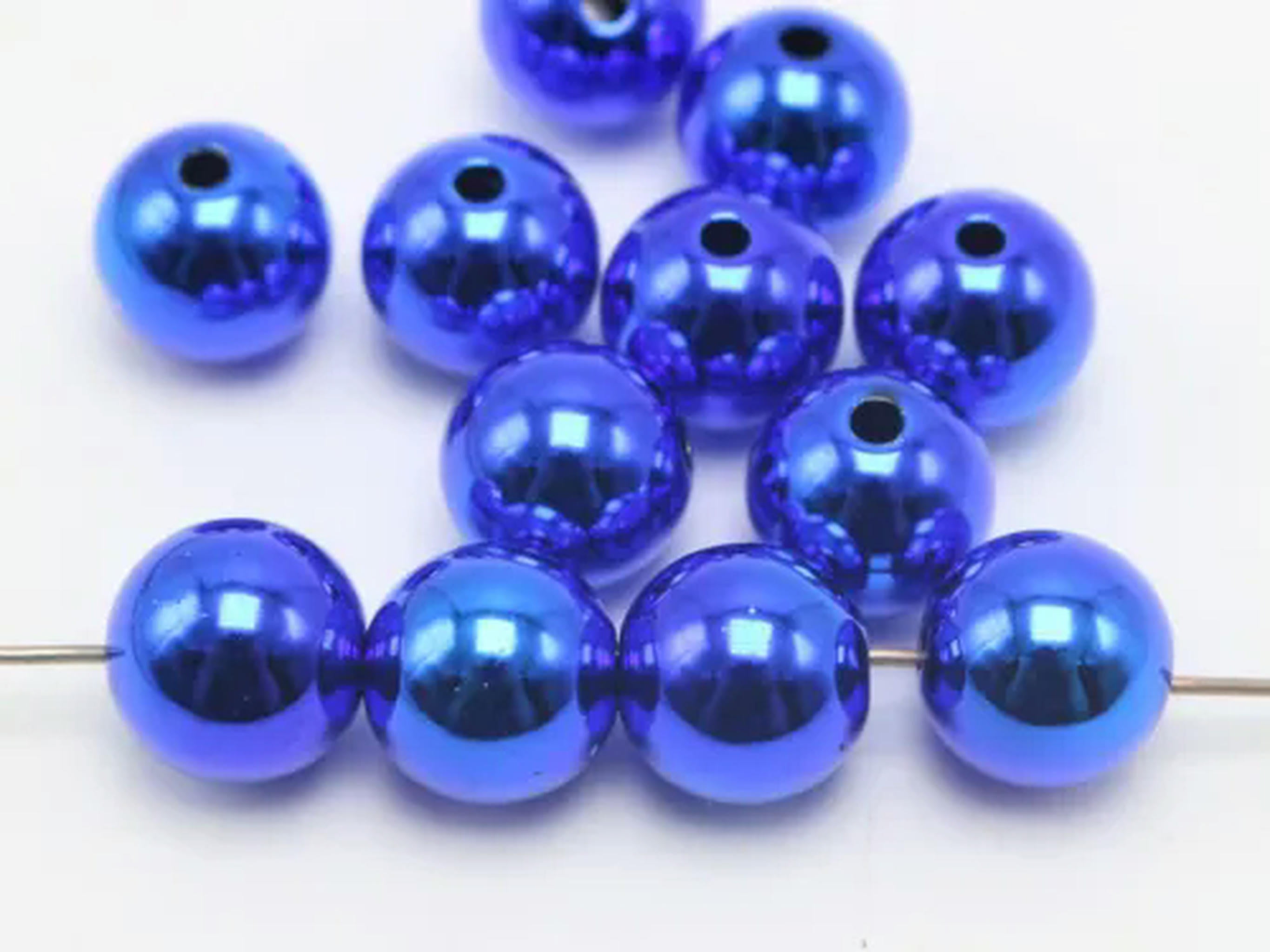 U8MO Craft DIY Shiny Metallic Color Acrylic Christmas Smooth Round ...