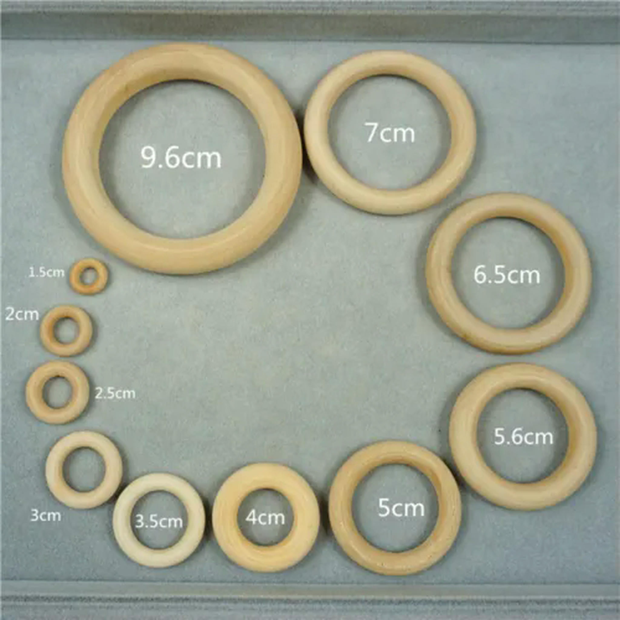 U8MO Craft DIY Unfinished Natural Untreated Plain Wooden 12mm-70mm Wood ...