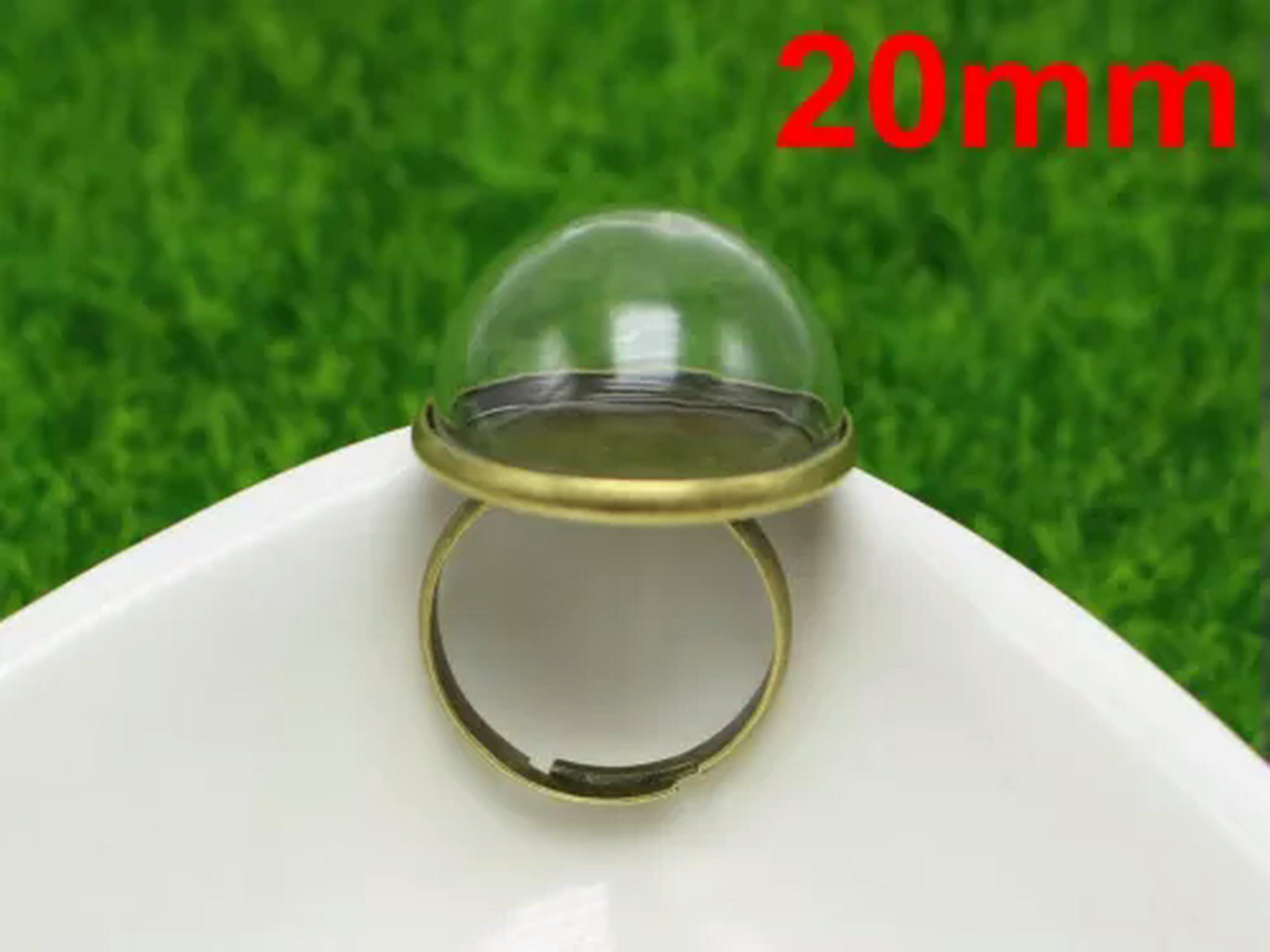 U8MO DIY Miniature Glass Display Bottle Dome with Alloy Base Memory ...