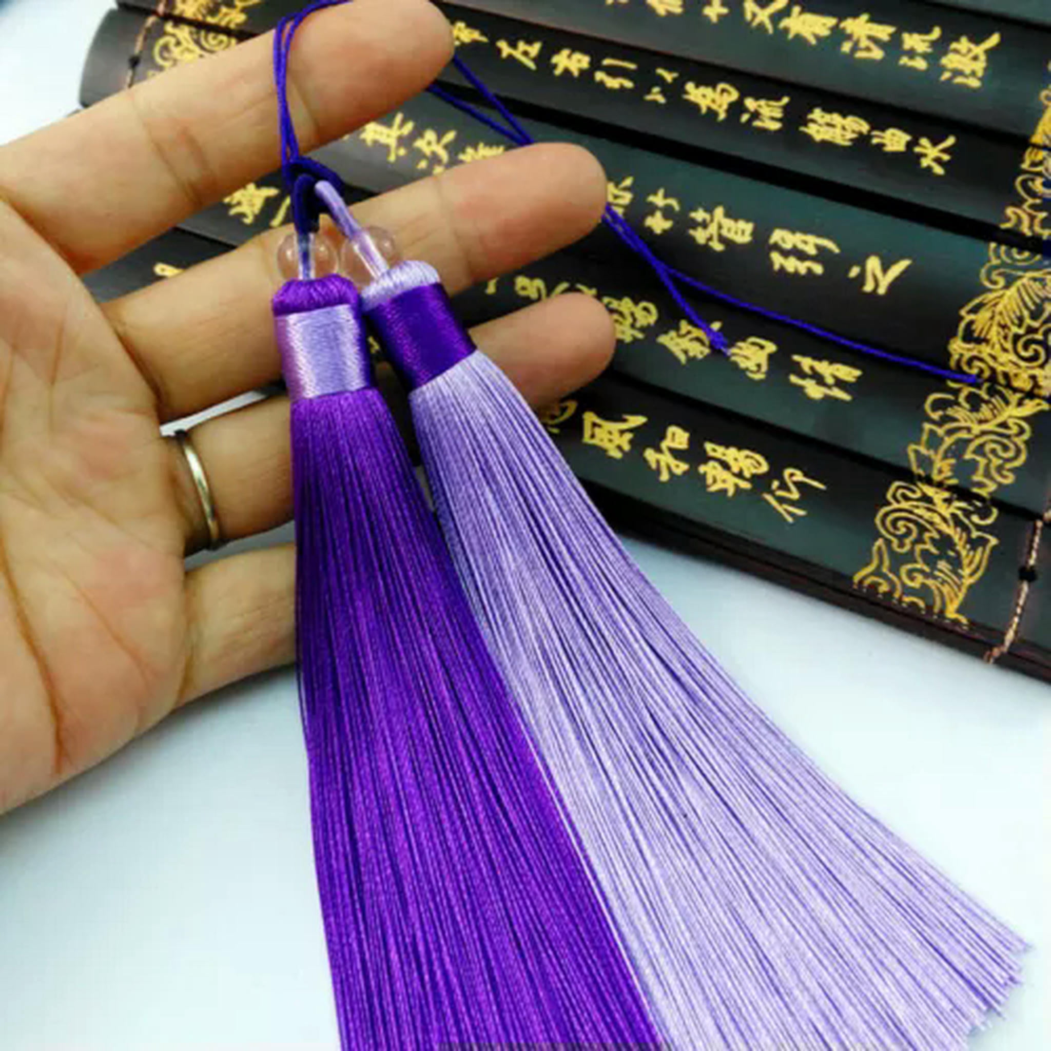 U8MO Double color Tassels Trim Pendant Jewelry Making DIY Handcrafted ...