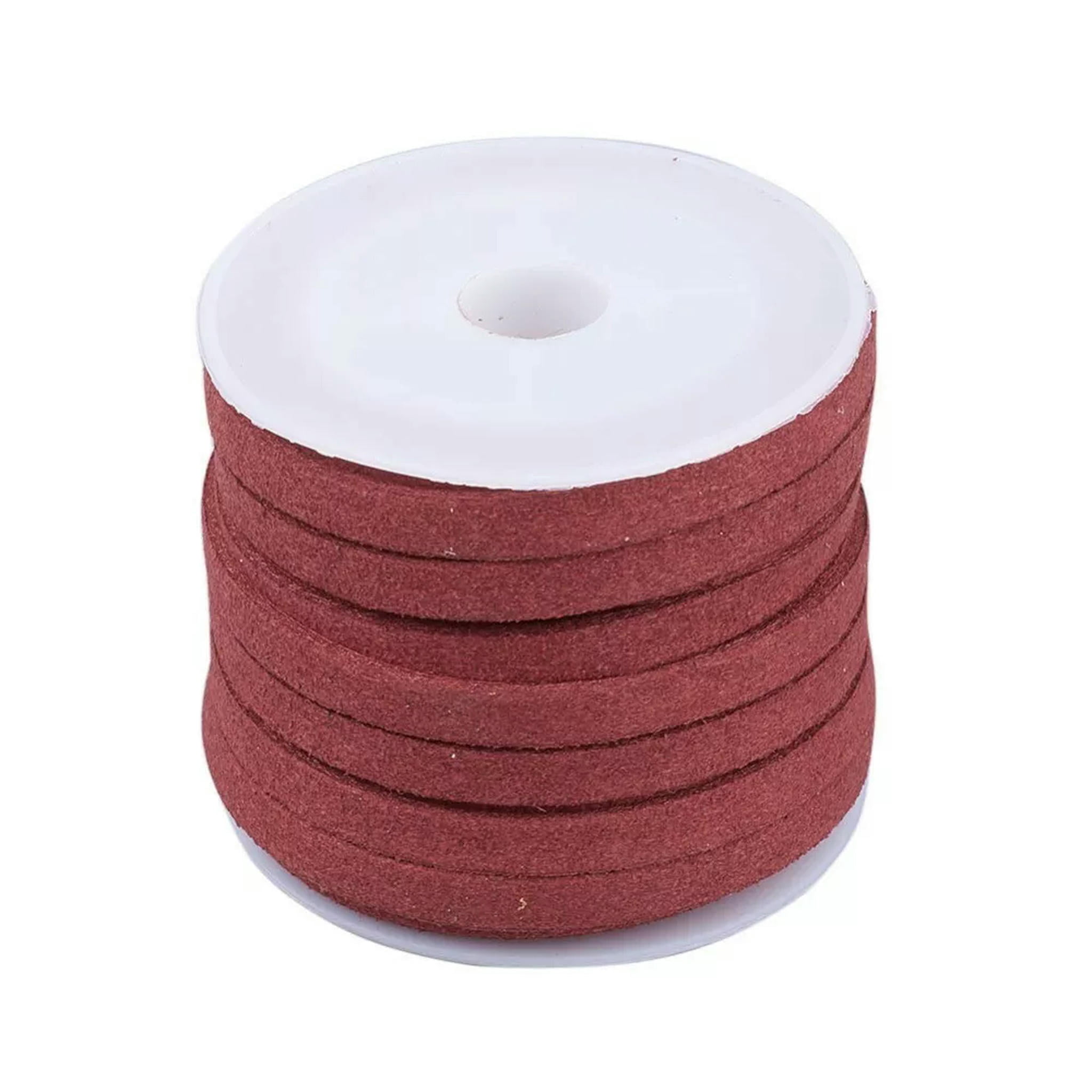U8MO Faux Suede Cord for Jewelry Making Dark Red Flat 5mm Wide 5 Meters ...