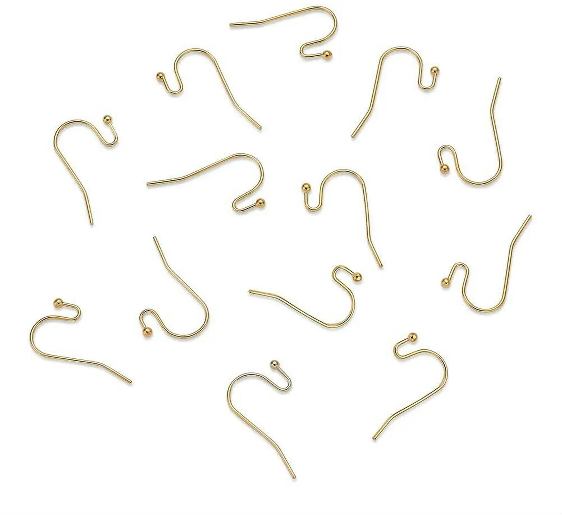 U8MO Fish Hook Earwires Gold Brass Lever Ear Wires Earring Findings ...